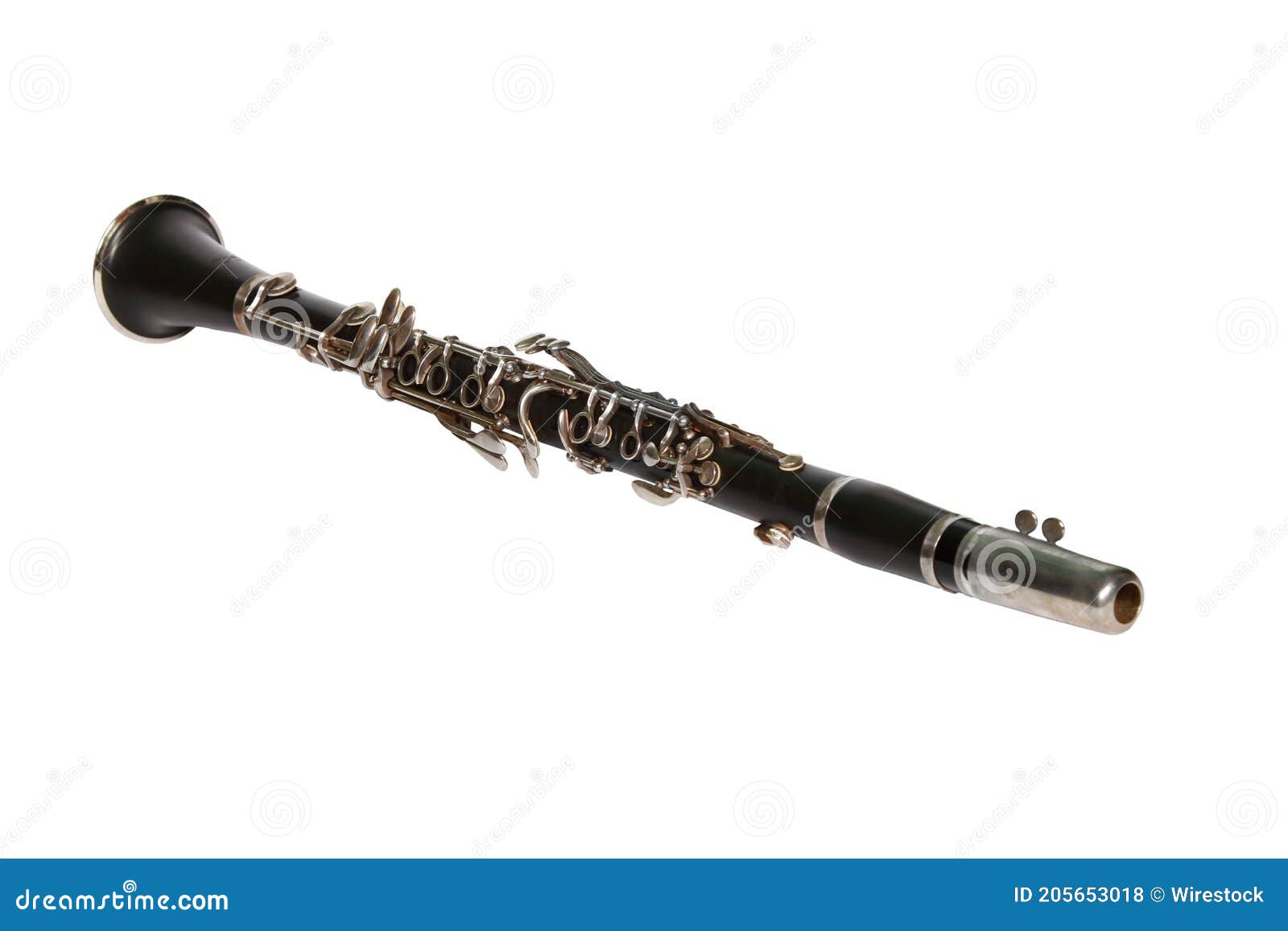 Clarinet Isolated on a White Background Stock Photo - Image of classic ...