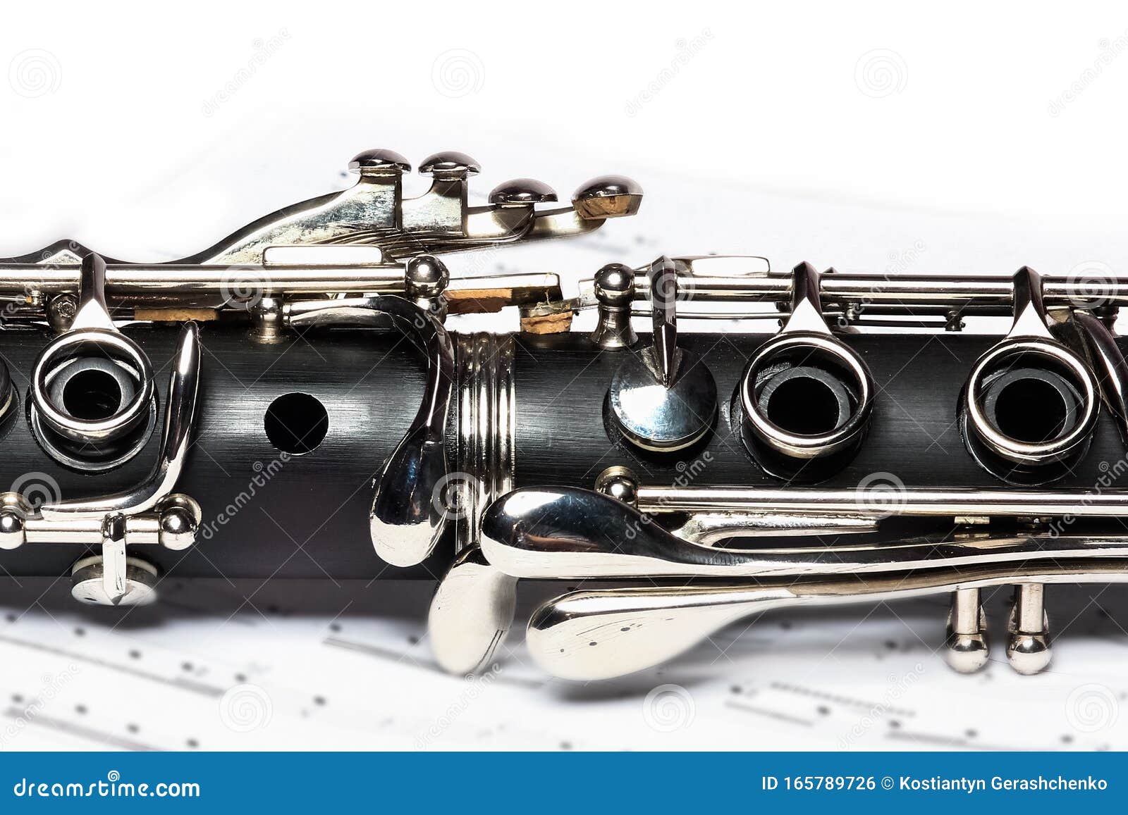 Clarinet on a White Background Stock Photo - Image of acoustic ...
