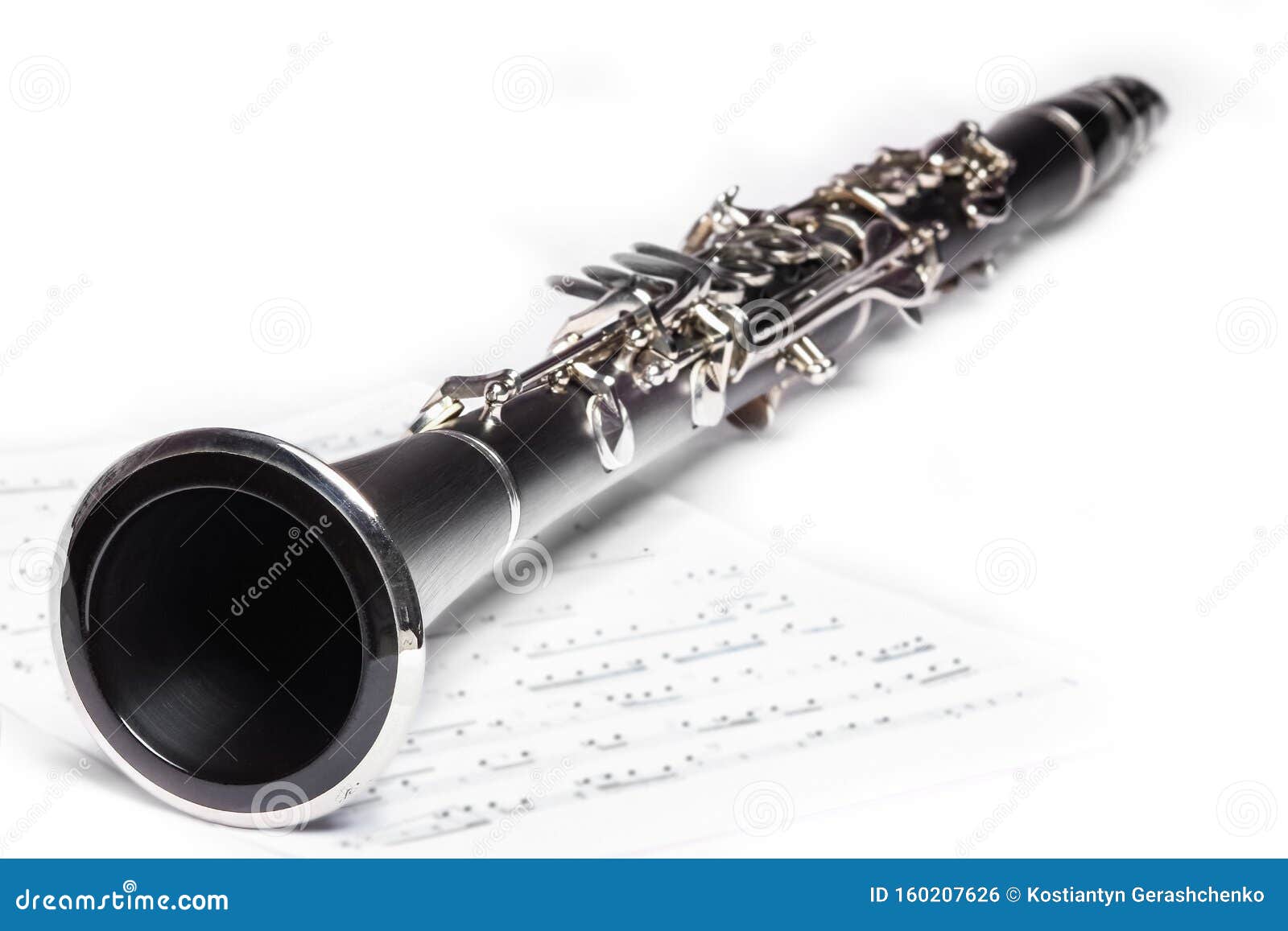 Clarinet on a White Background Stock Photo - Image of acoustic, play ...