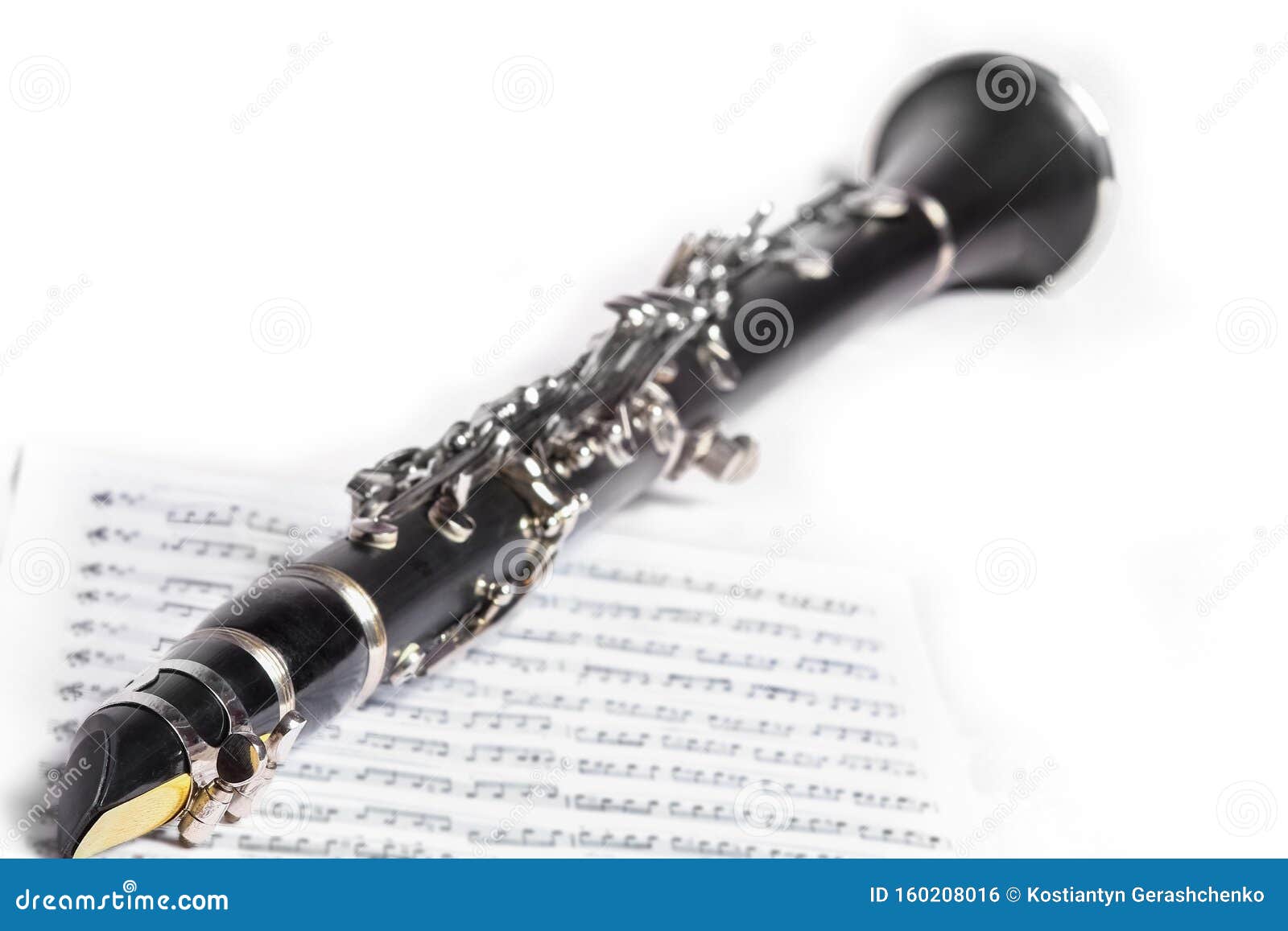 Clarinet on a White Background Stock Photo - Image of object ...