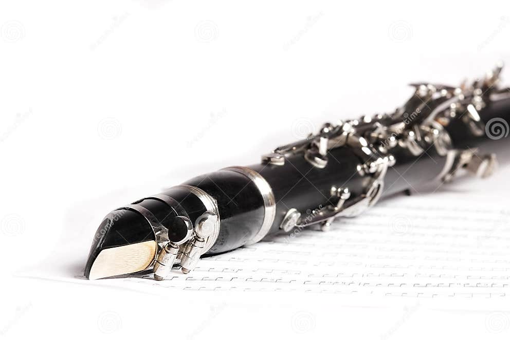 Clarinet on a White Background Stock Image - Image of musical ...