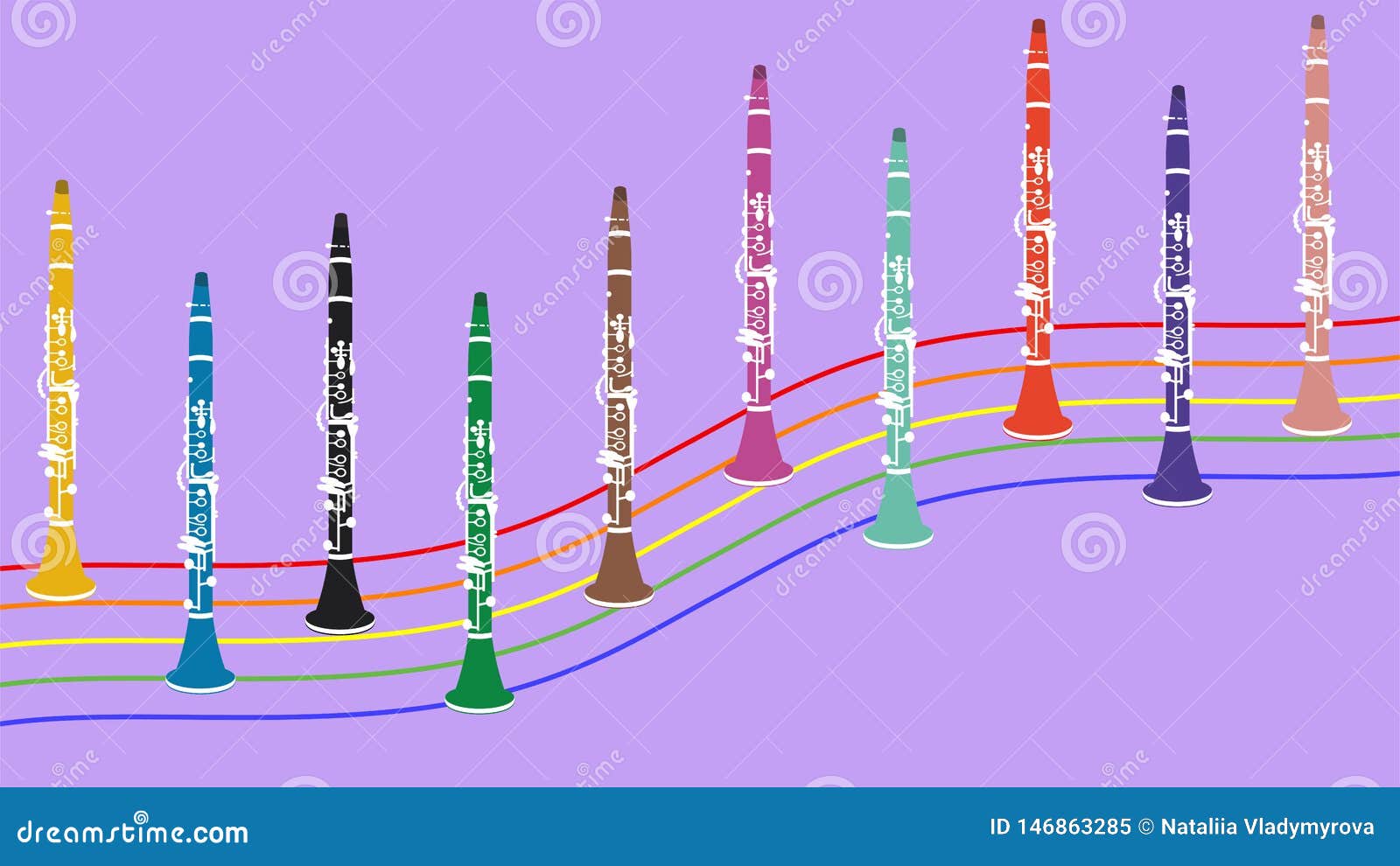 Clarinet Musical Instrument Stock Vector - Illustration of concert ...