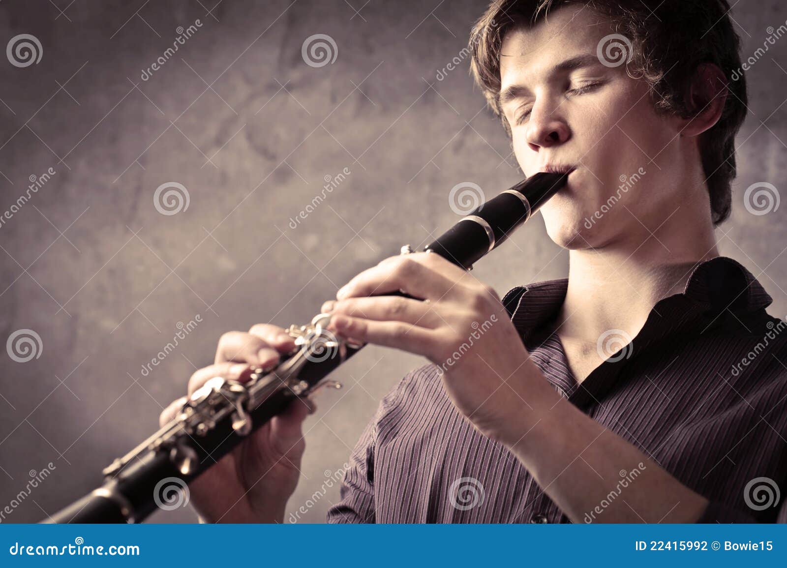 Clarinetist stock photo. Image of closeup, lesson, beautiful - 22415992