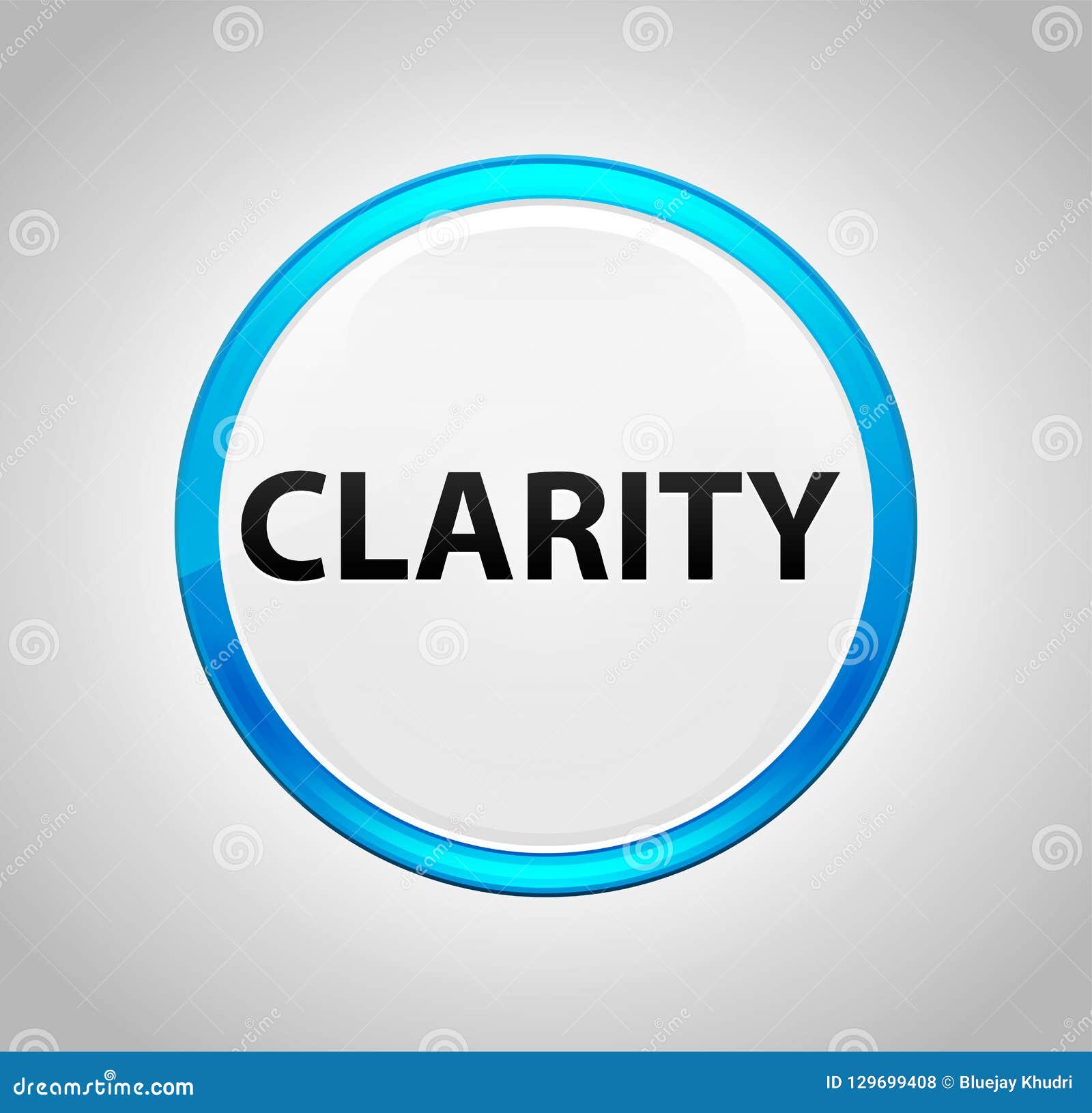 Clarity Round Blue Push Button Stock Illustration - Illustration of ...