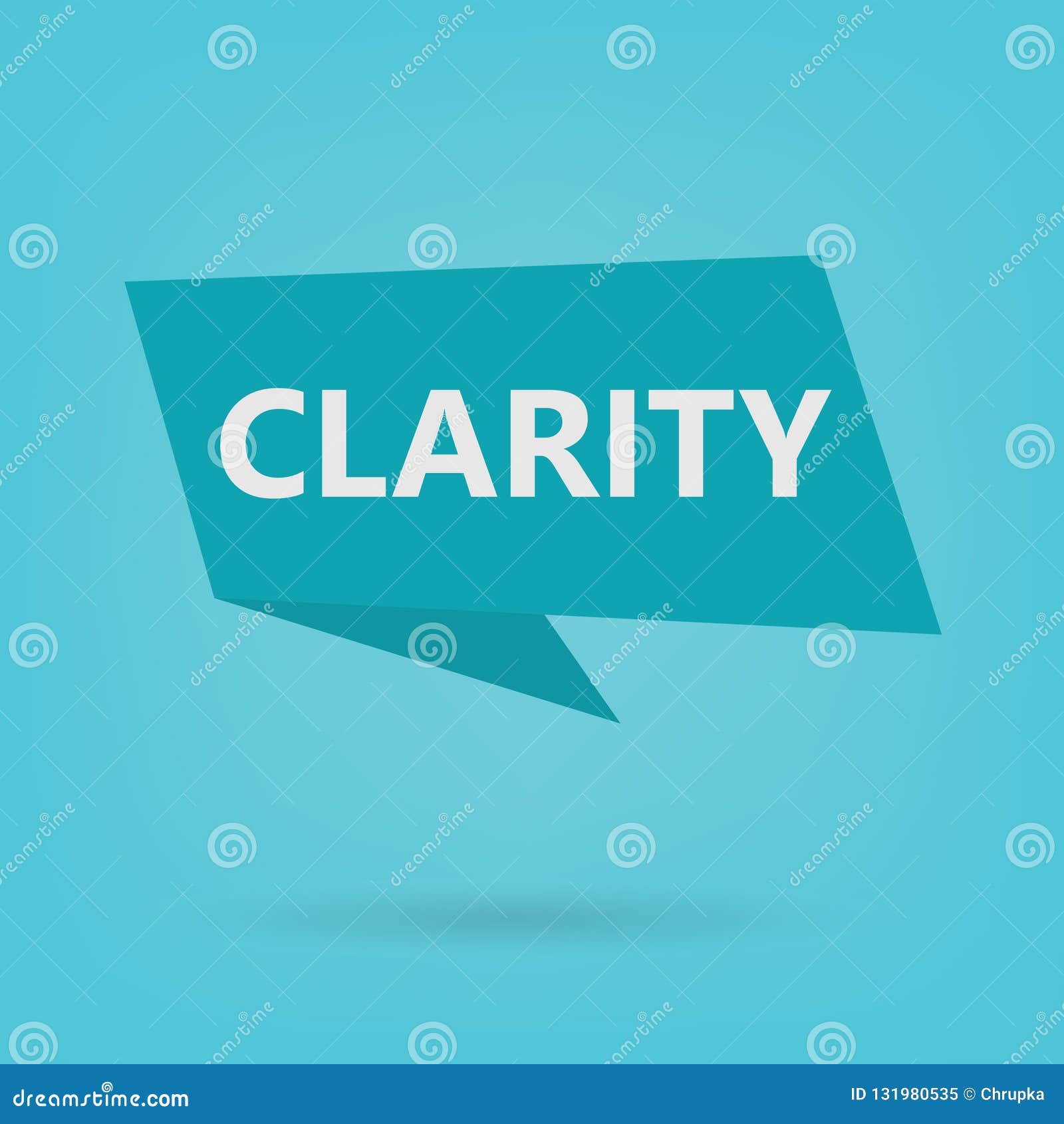 Clarity word on a sticker stock vector. Illustration of clarity - 131980535