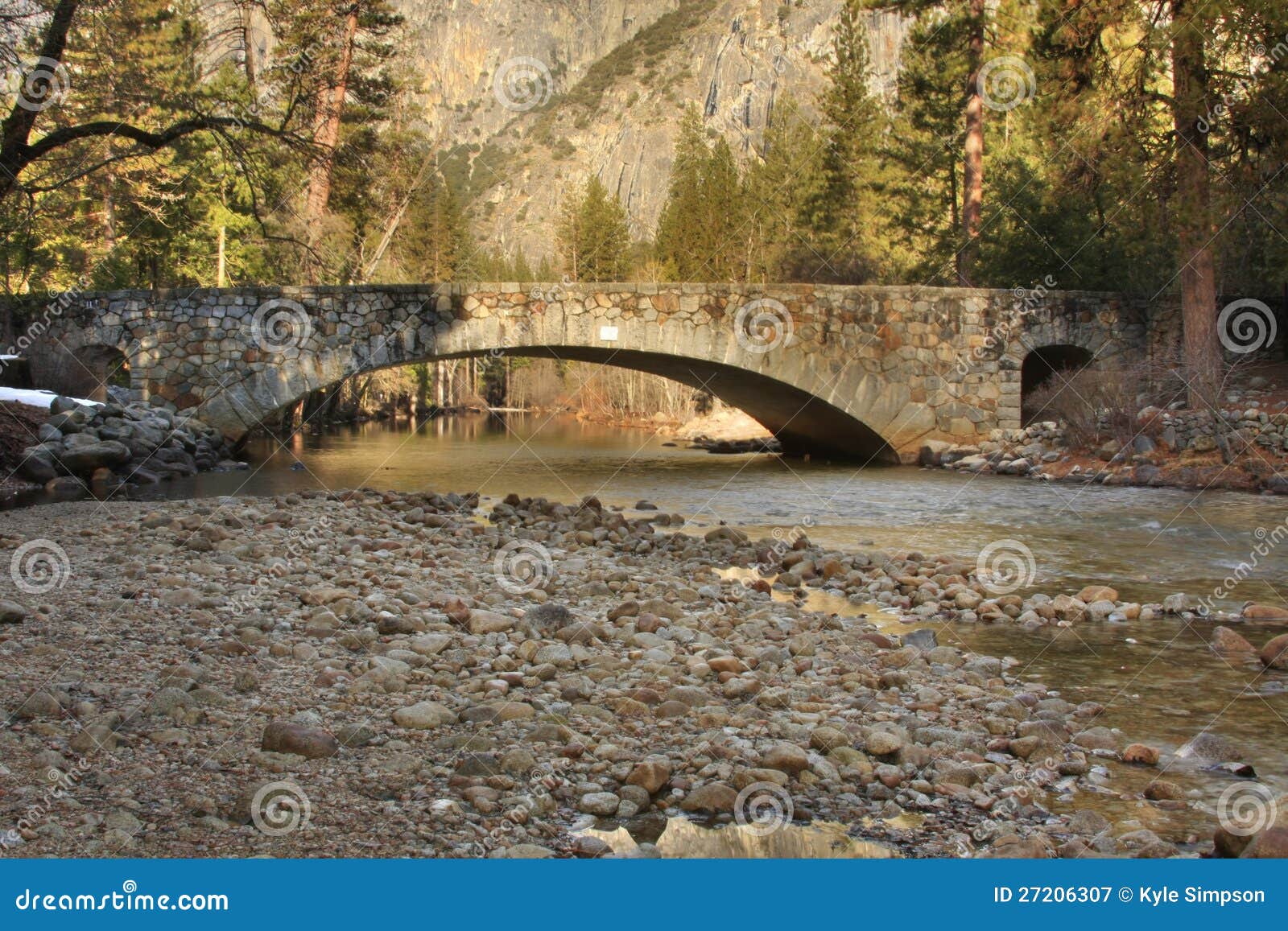 Clark Bridge in Yosemite stock image. Image of clark - 27206307