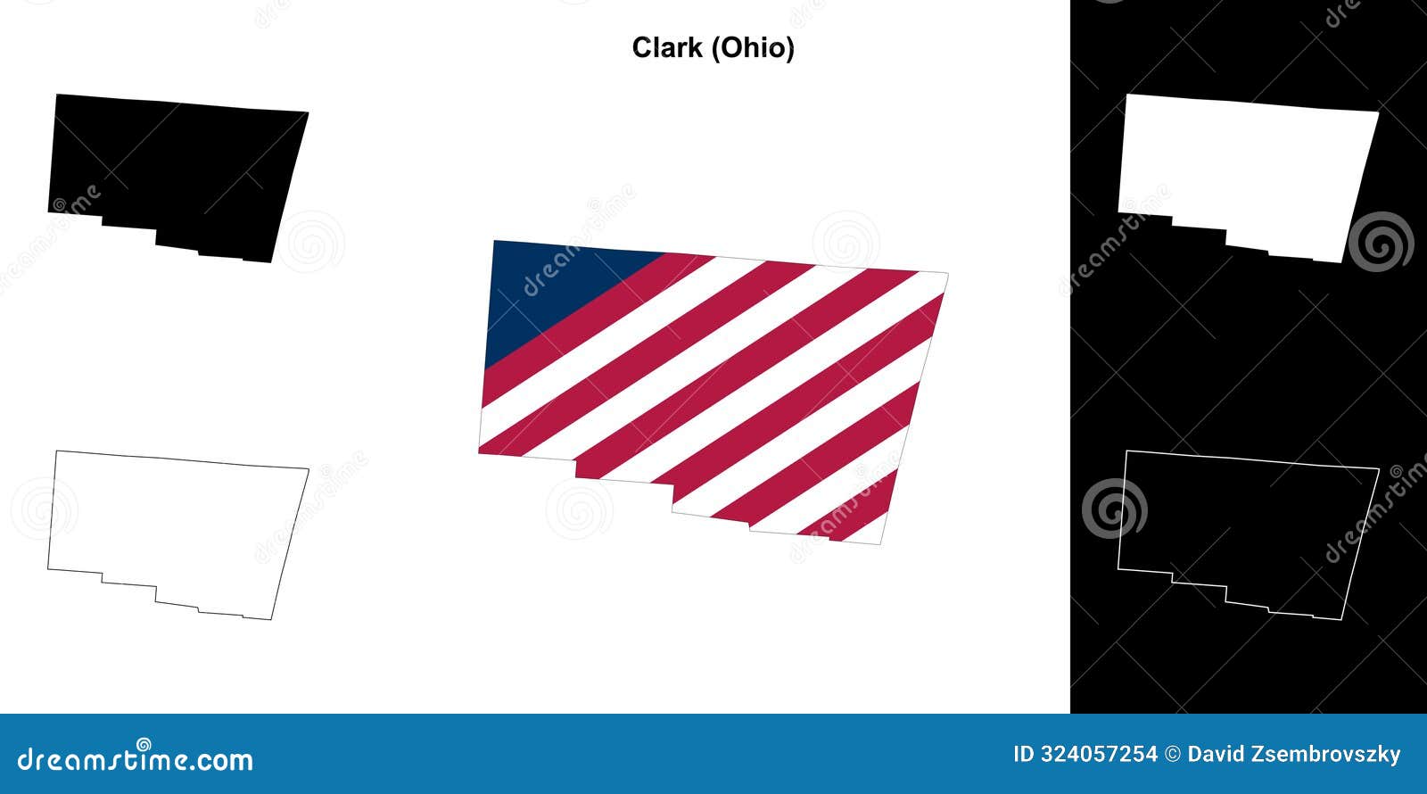 Clark Outline Map Vector Illustration | CartoonDealer.com #361544554