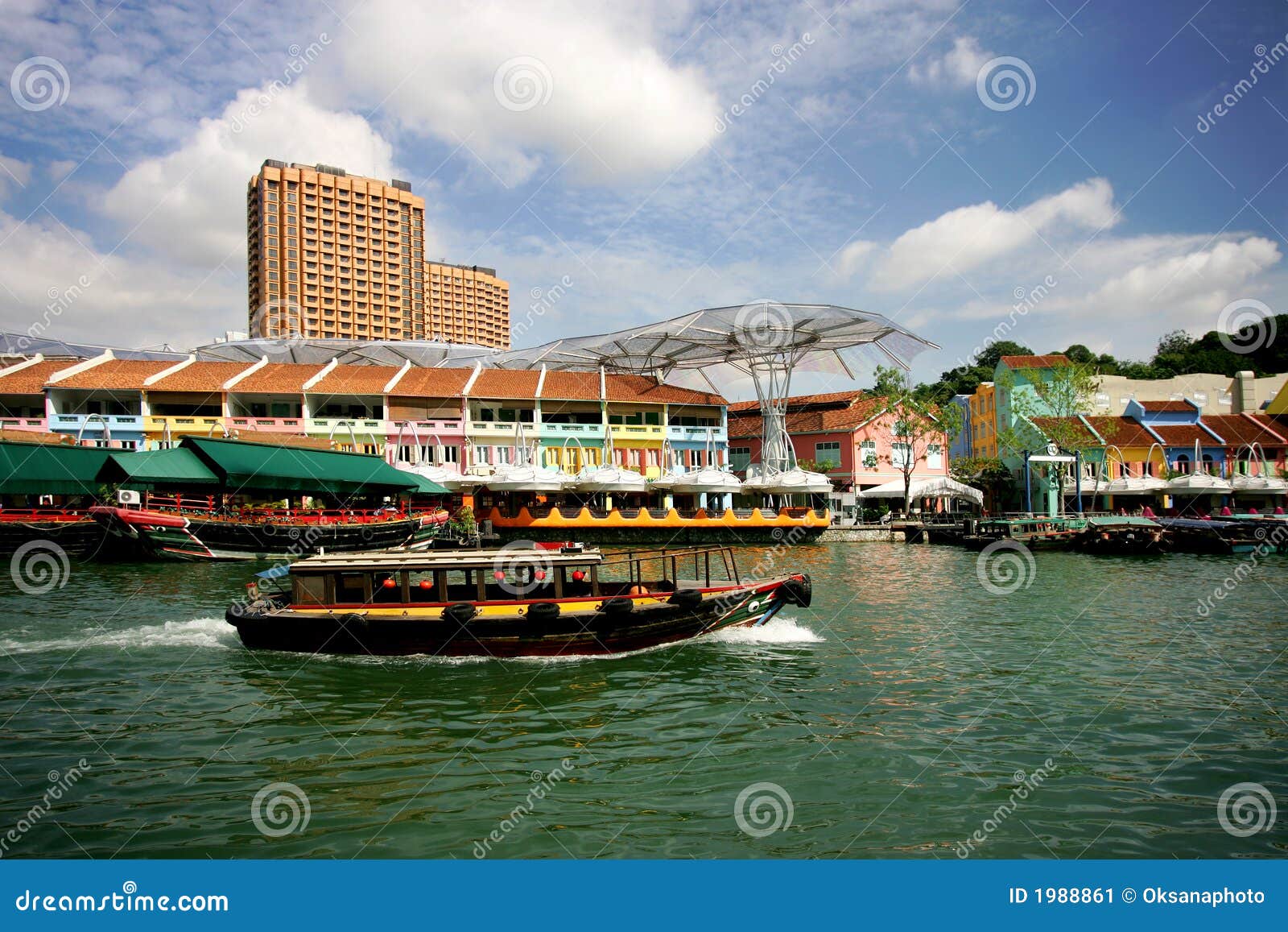Clark Quay stock image. Image of center, famous, corporate - 1988861