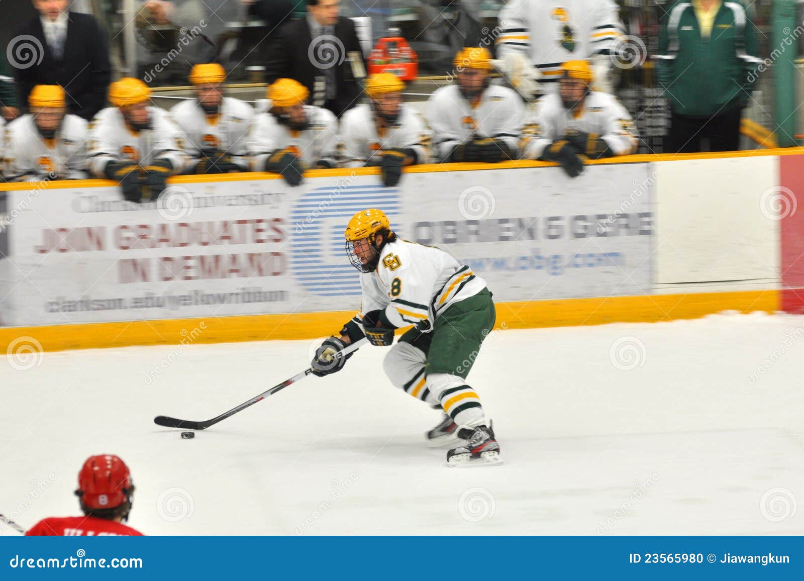 Clarkson Patrick Marsh in NCAA Hockey Game Editorial Image - Image of ...