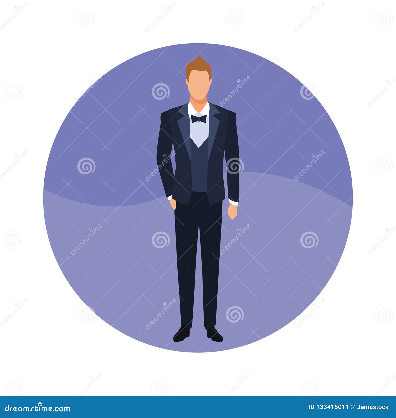 Clase del novio de traje ilustración del vector. Ilustración de ...