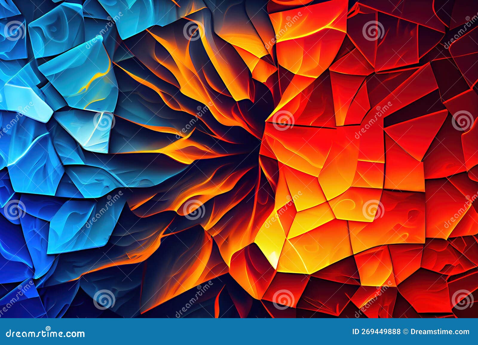 Clash Of Ice And Fire. Abstract Background Royalty-Free Stock Image ...