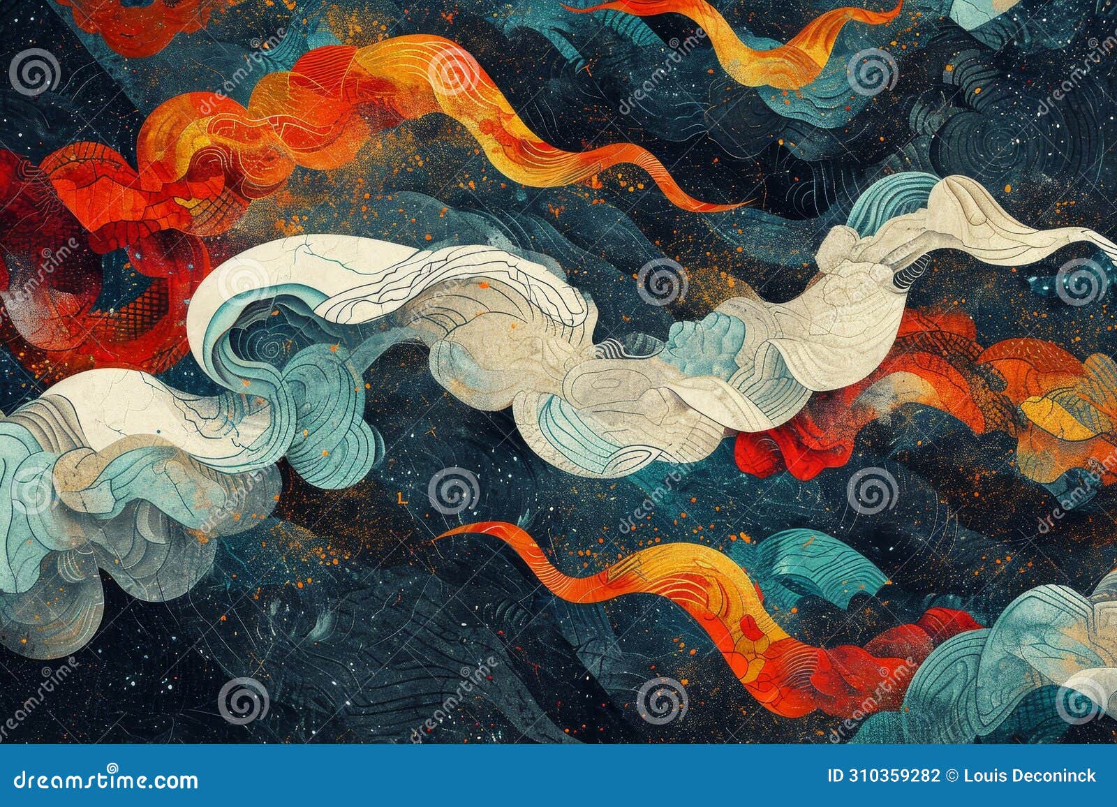 Clash of Visual Rhythms stock illustration. Illustration of colors ...