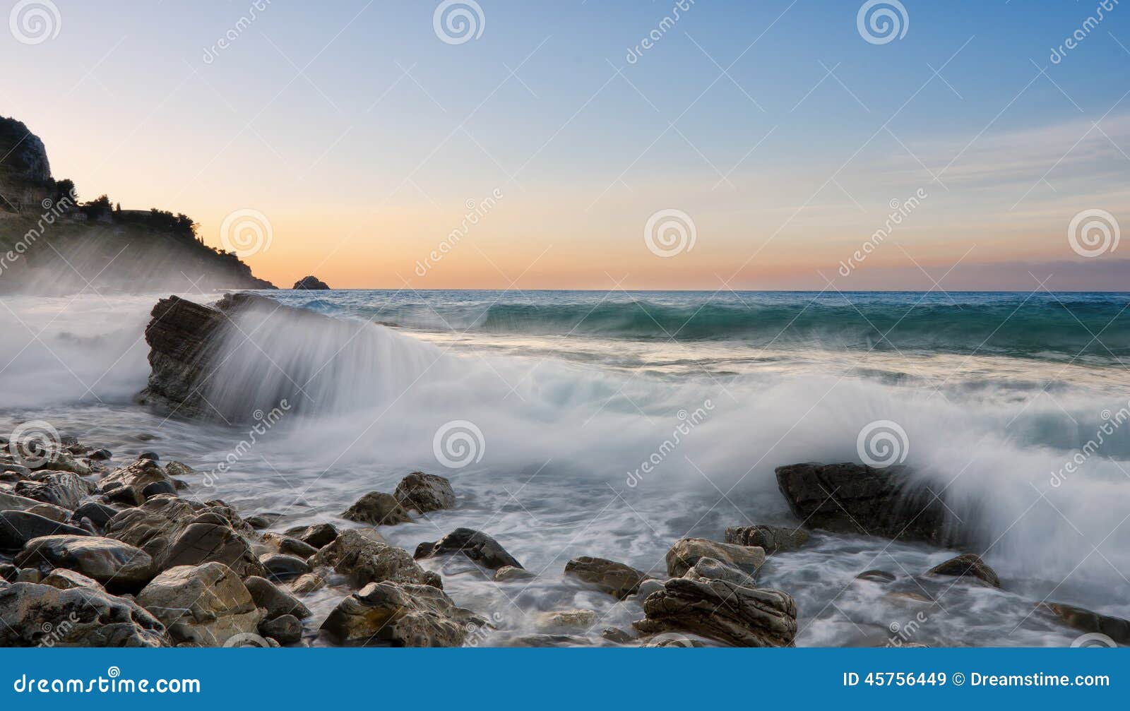 Clash. stock image. Image of landscape, clash, waves - 45756449
