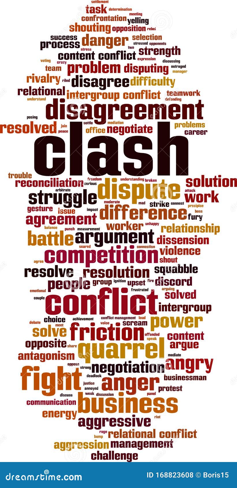 Clash word cloud concept stock vector. Illustration of disagreement ...
