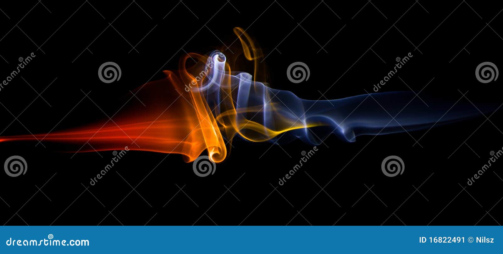Clashing Energy Smoke Waves Stock Illustration - Illustration of ...
