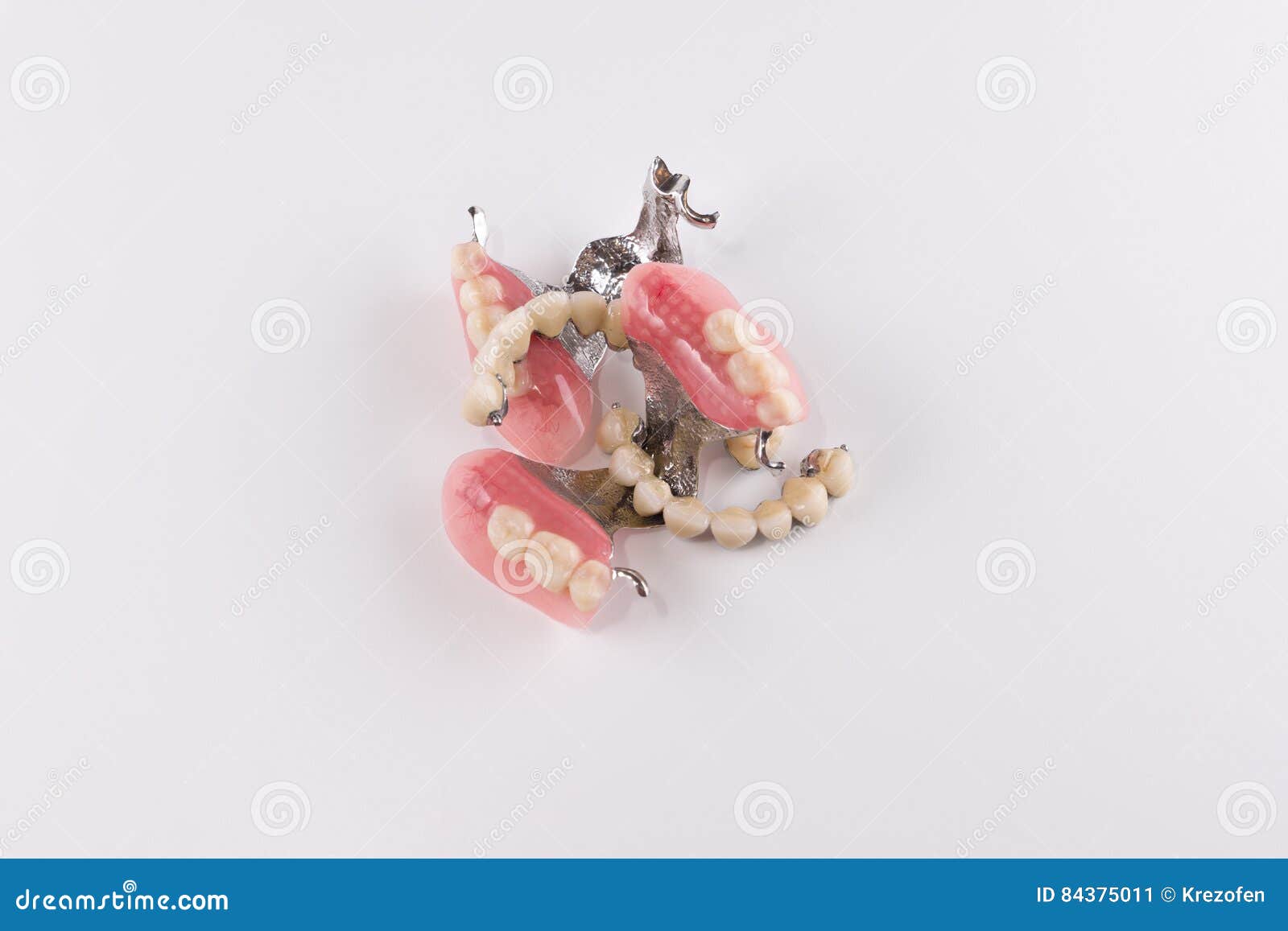 Clasp Prosthesis with Attachments Fixing Ceramic Crowns Stock Image ...