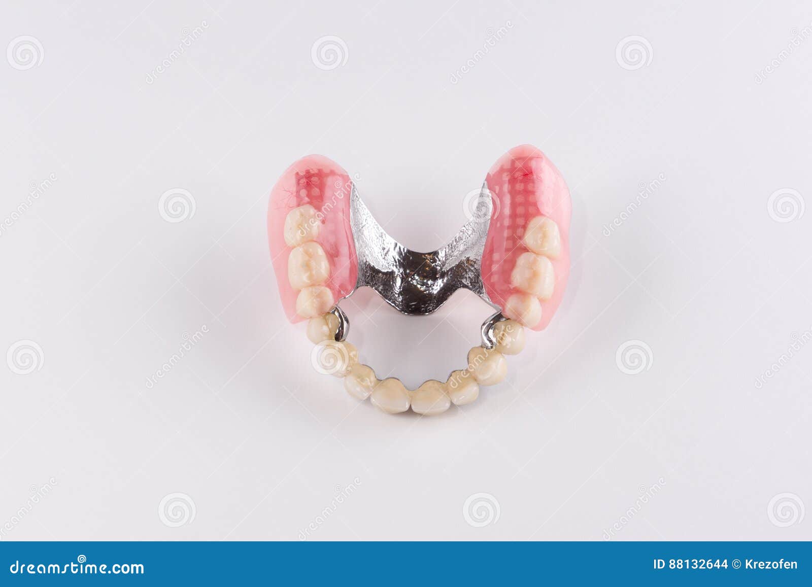 Clasp Prosthesis with Attachments Fixing Ceramic Crowns Stock Photo ...