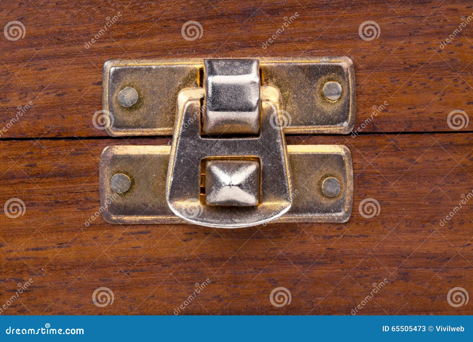 Clasp of a wooden chest stock image. Image of brown, fasten - 65505473