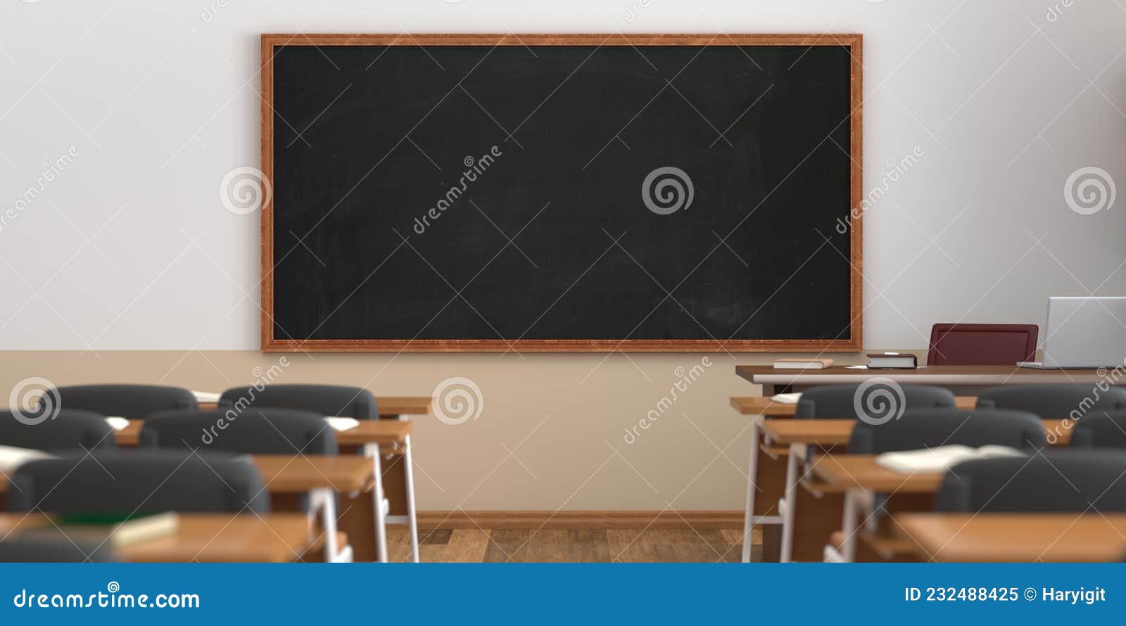 Clasroom front view. stock illustration. Illustration of college ...