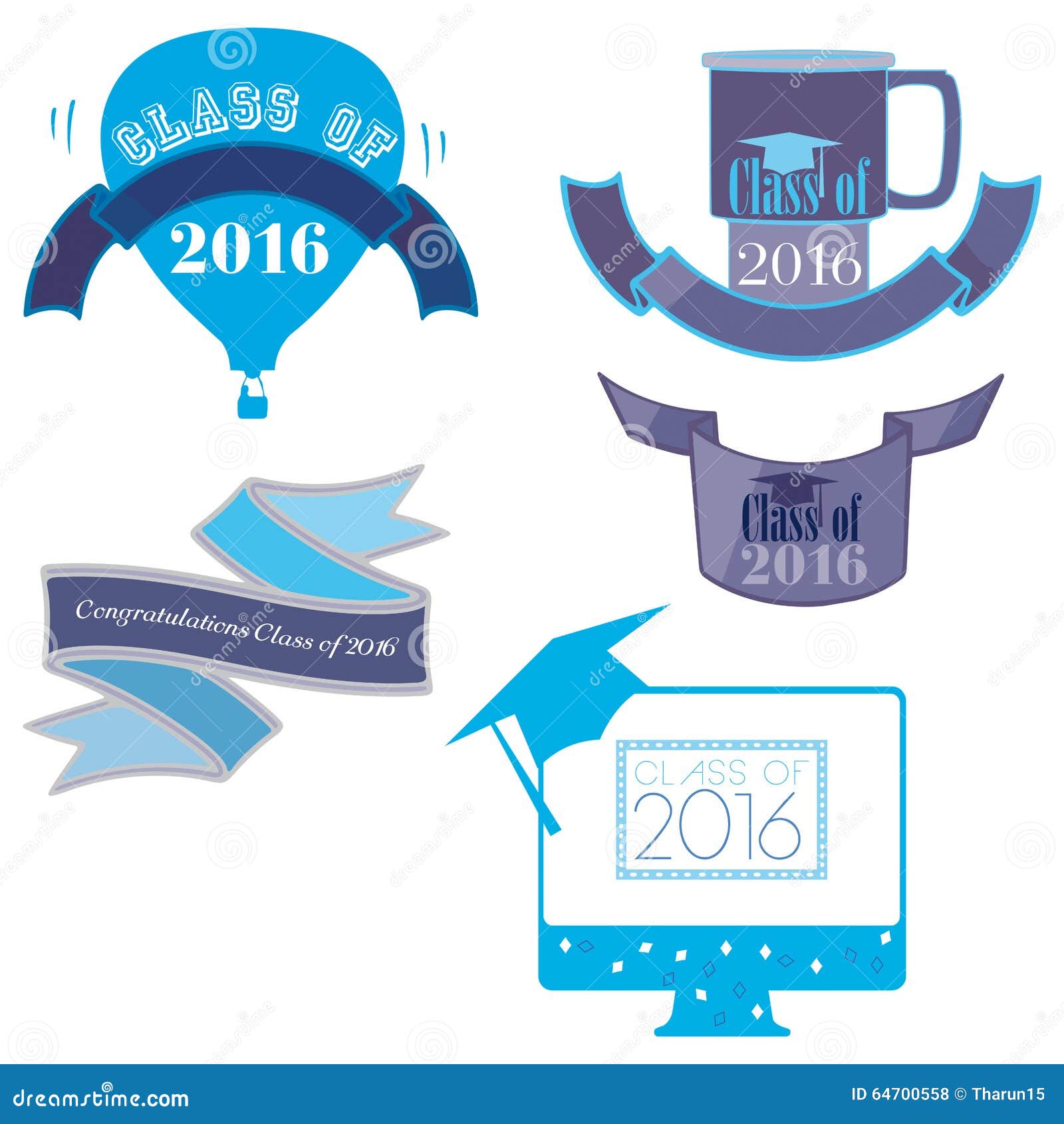 Class of 2016 stock illustration. Illustration of graduates - 64700558