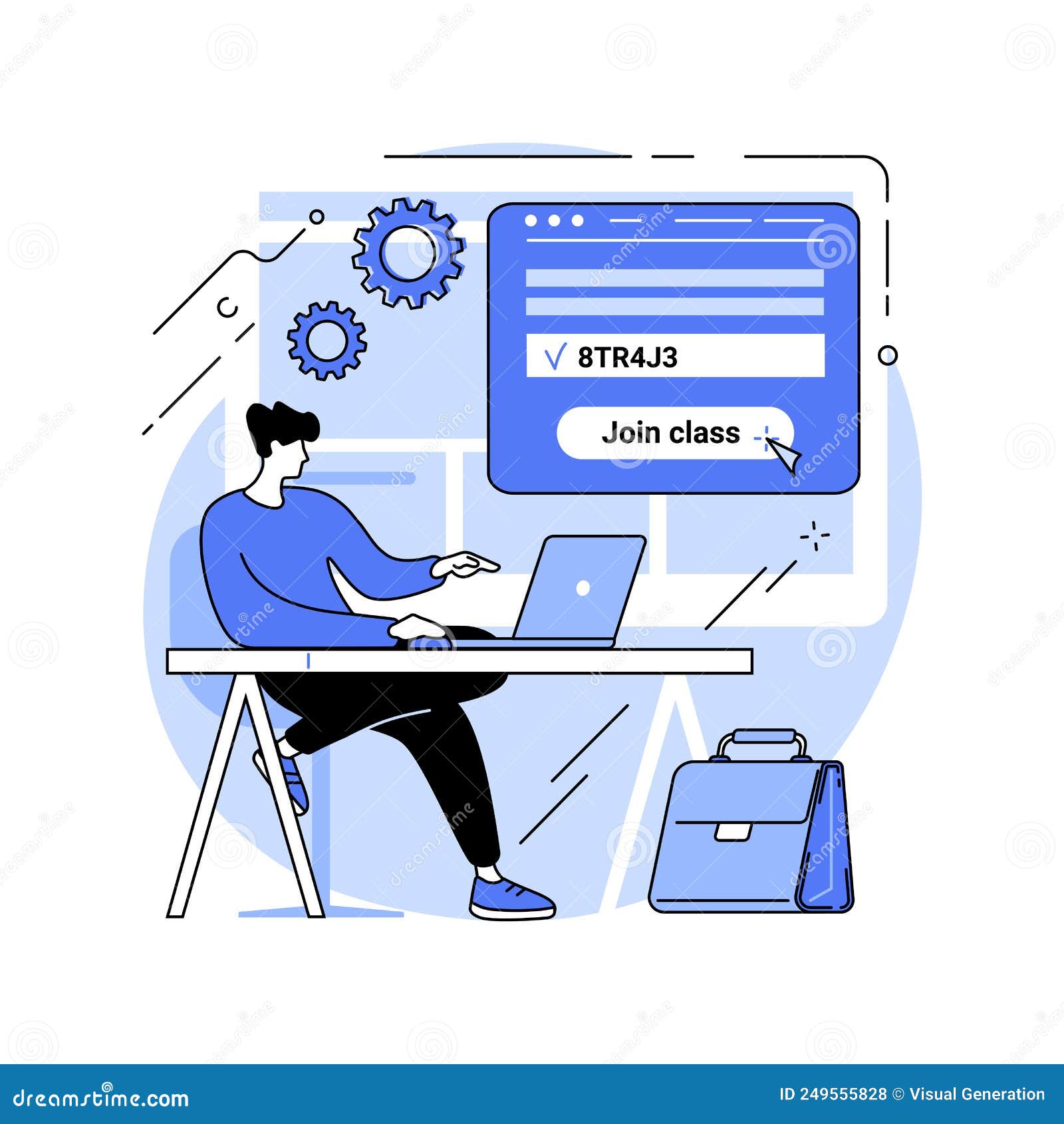 Class Access Code Isolated Cartoon Vector Illustrations. Stock Vector ...