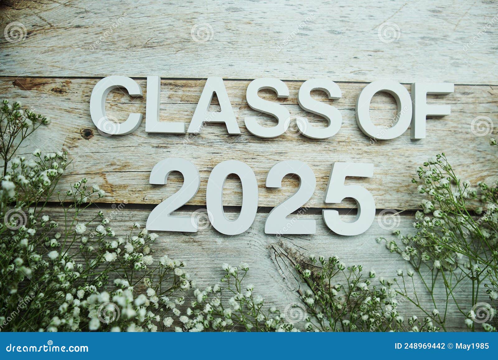 Class of 2025 Alphabet Letter on Wooden Background Stock Illustration ...