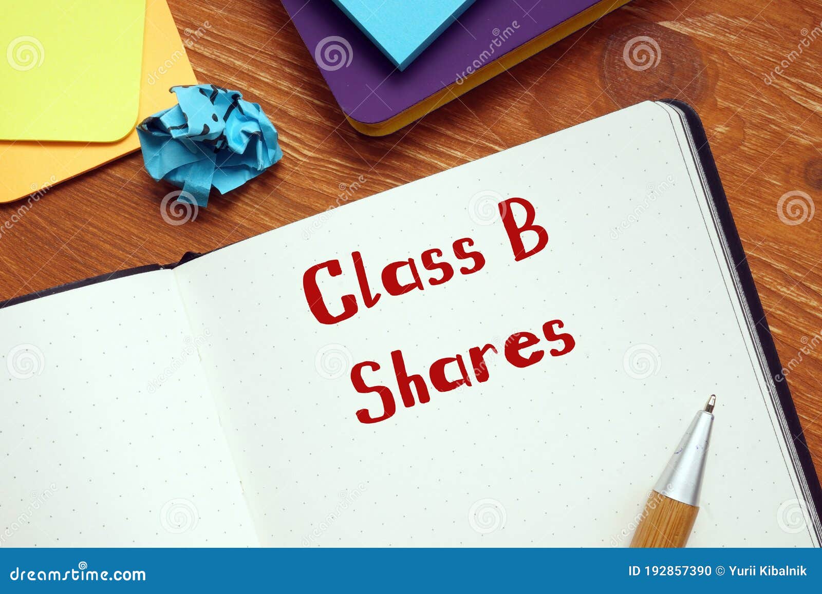 Class B Shares Phrase on the Page Stock Photo - Image of shares ...