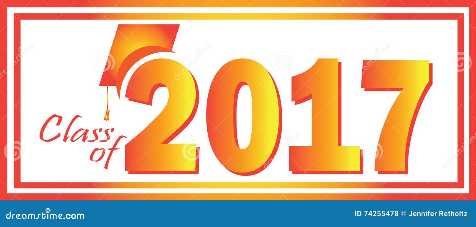 Class of 2017 Background stock illustration. Illustration of graduation ...