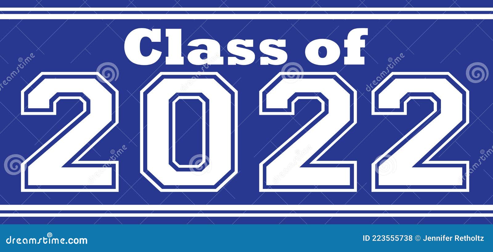 Class of 2022 Banner with Blue Background Stock Vector - Illustration ...