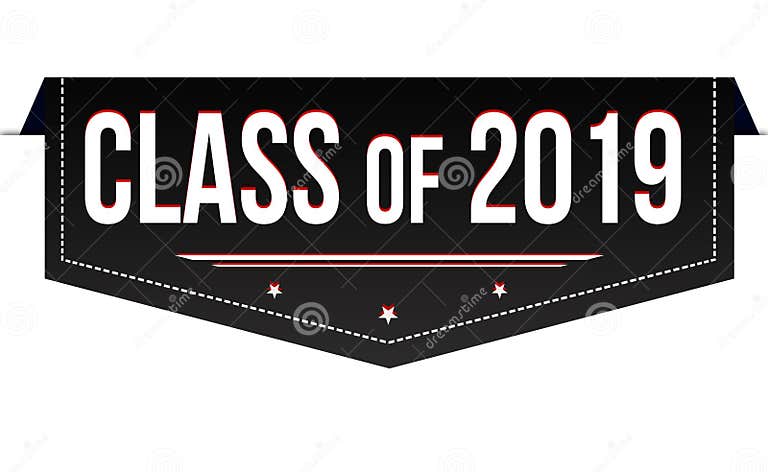 Class of 2019 Banner Design Stock Vector - Illustration of college ...