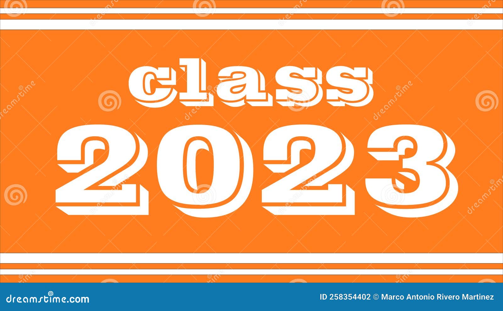 Class of 2023 Banner Orange Background Stock Illustration ...