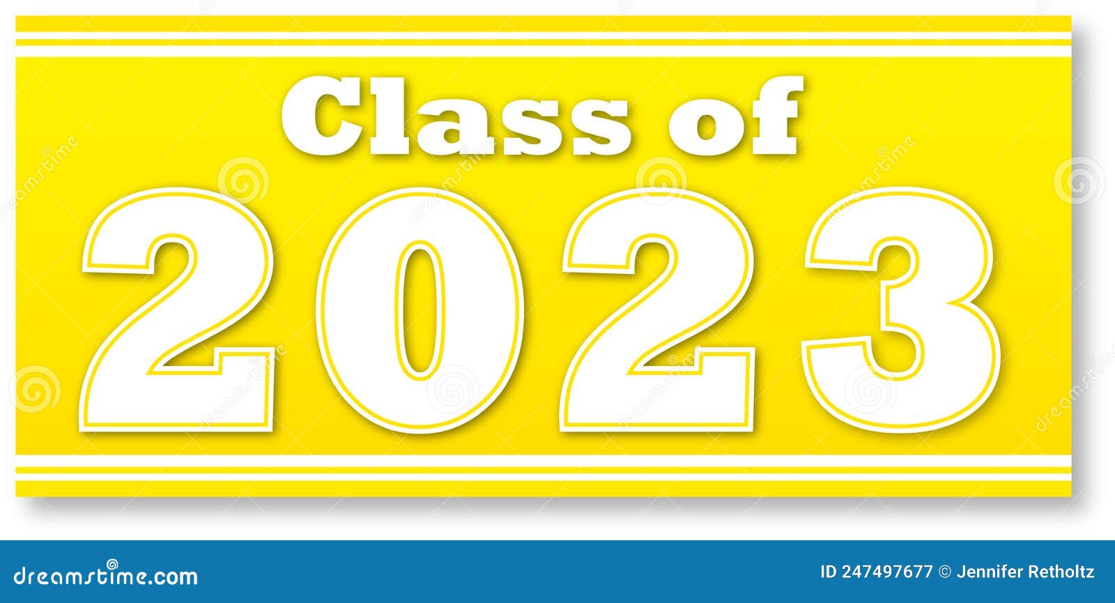 Class of Banner Yellow 2023 Stock Illustration - Illustration of clip ...