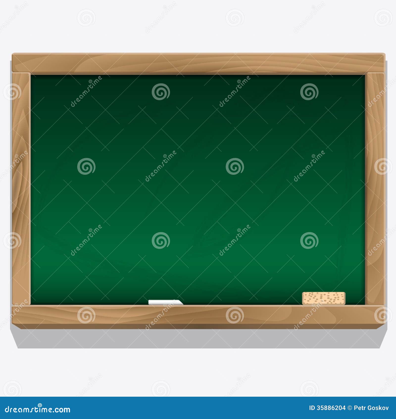Class Board with Chalk Vector Stock Vector - Illustration of basic ...