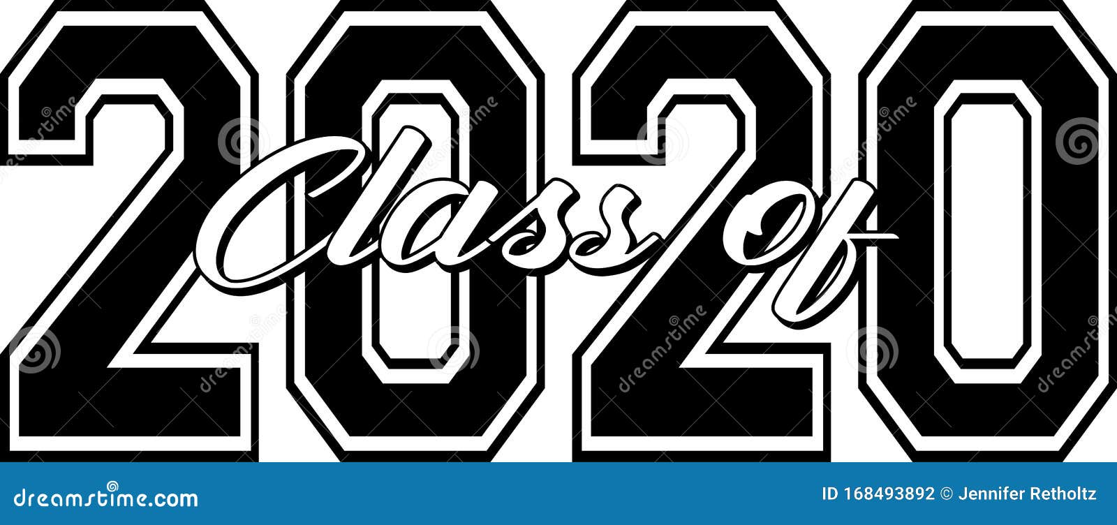 Class of 2020 Bold Graphic stock illustration. Illustration of ...