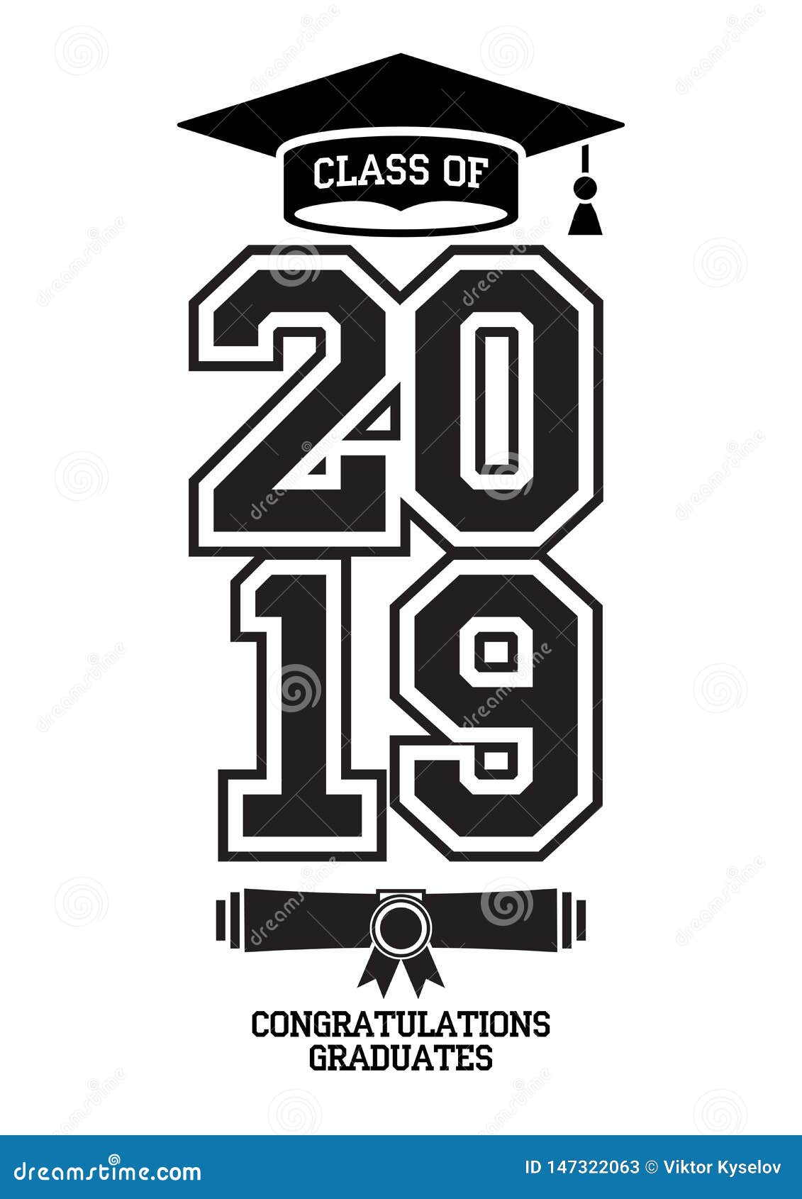 Graduate class of 2019 stock vector. Illustration of learning - 147322063