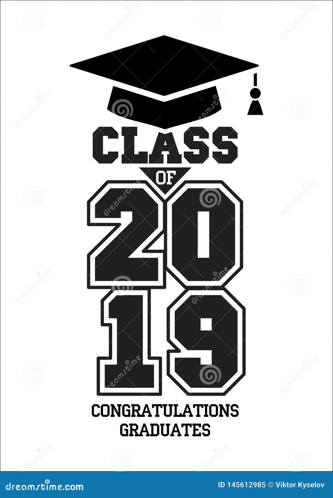 2019 Class_congratulations Graduates Stock Vector - Illustration of ...