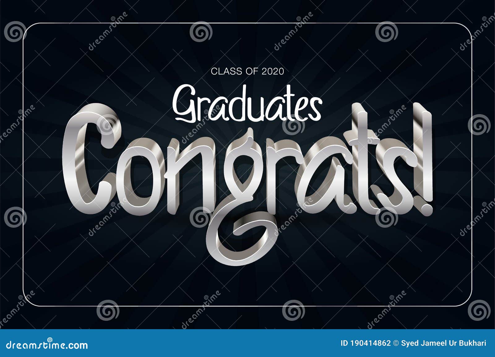 Class of 2020. Congrats Graduates Stock Vector - Illustration of banner ...