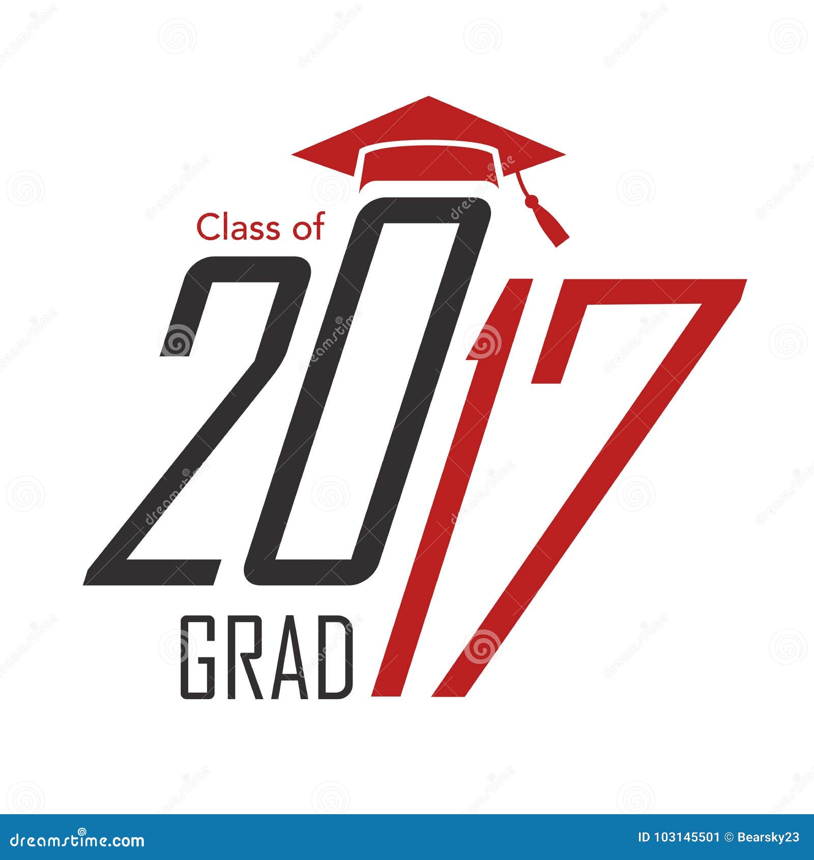 Class of 2017 Congratulations Graduate Typography Stock Vector ...