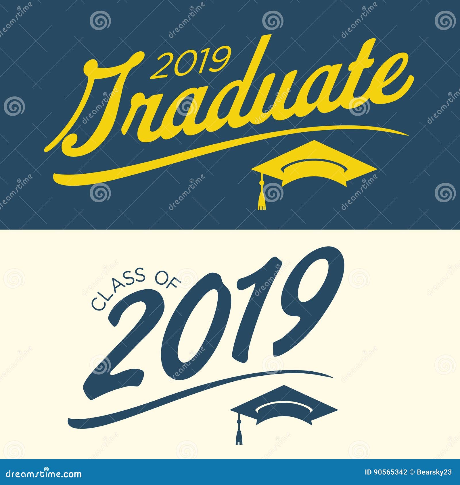 Class of 2019 Congratulations Graduate Typography Stock Vector ...