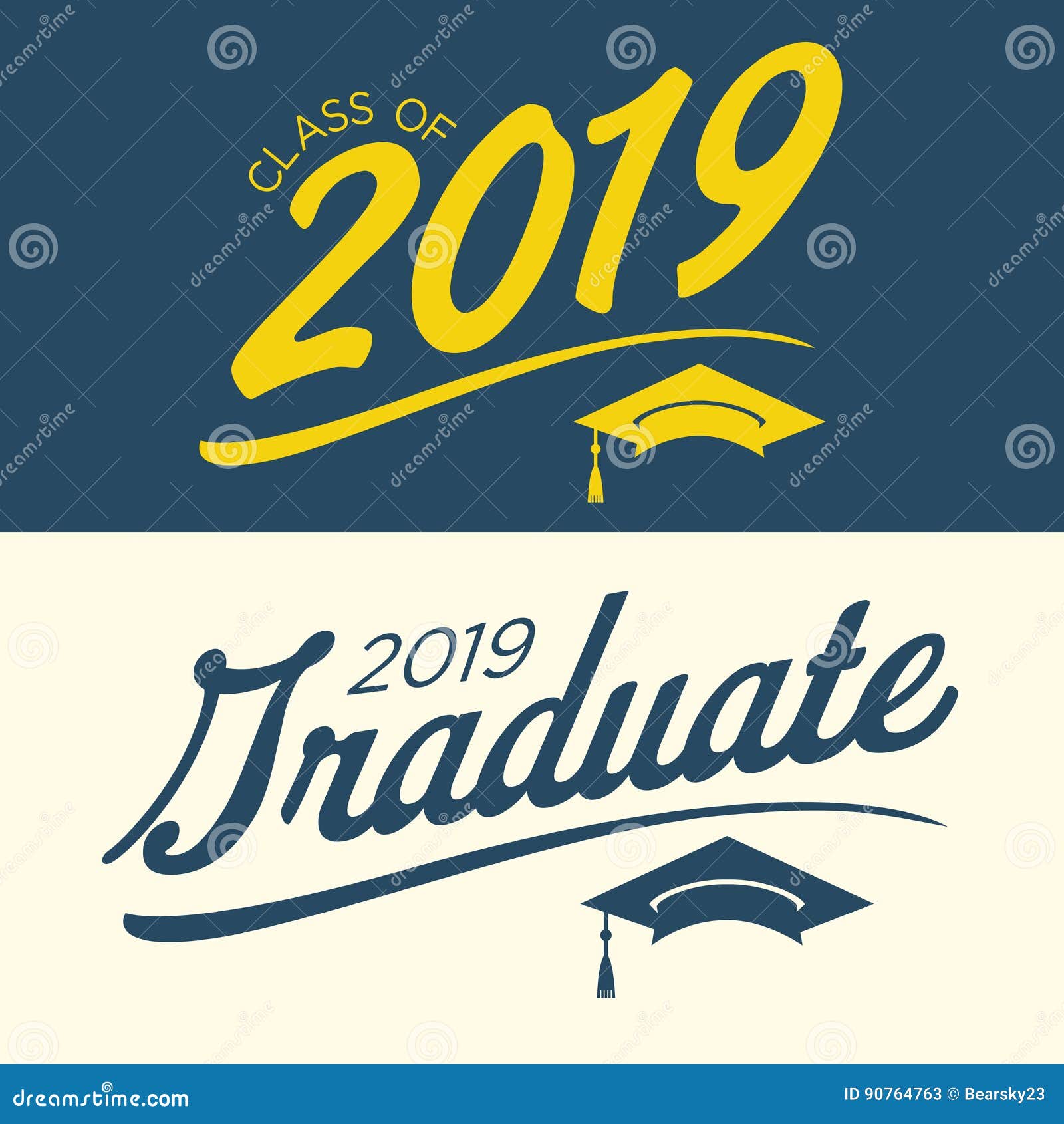 Class of 2019 Congratulations Graduate Typography Stock Vector ...