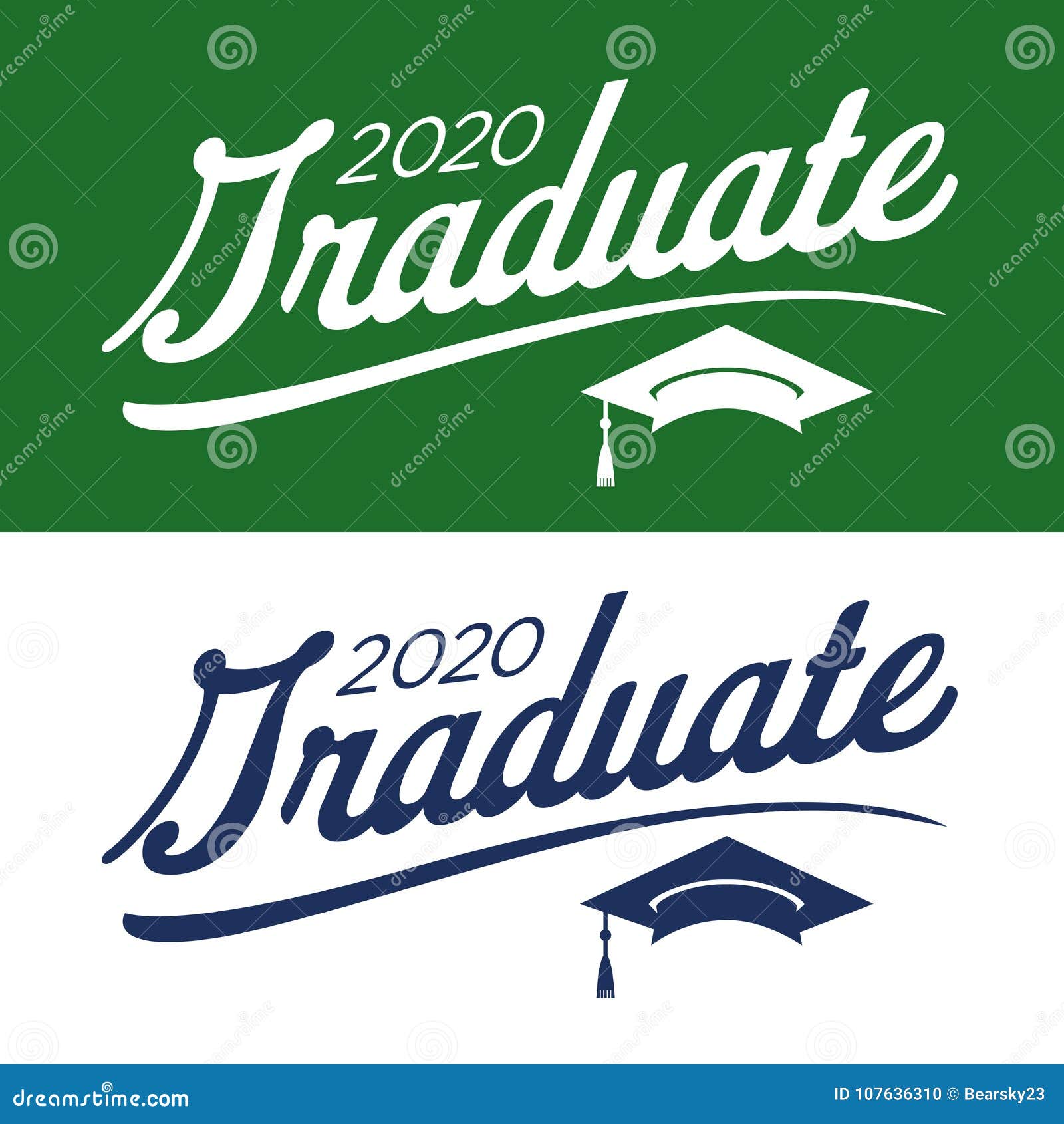 Class of 2020 Congratulations Graduate Typography with Cap and T Stock ...