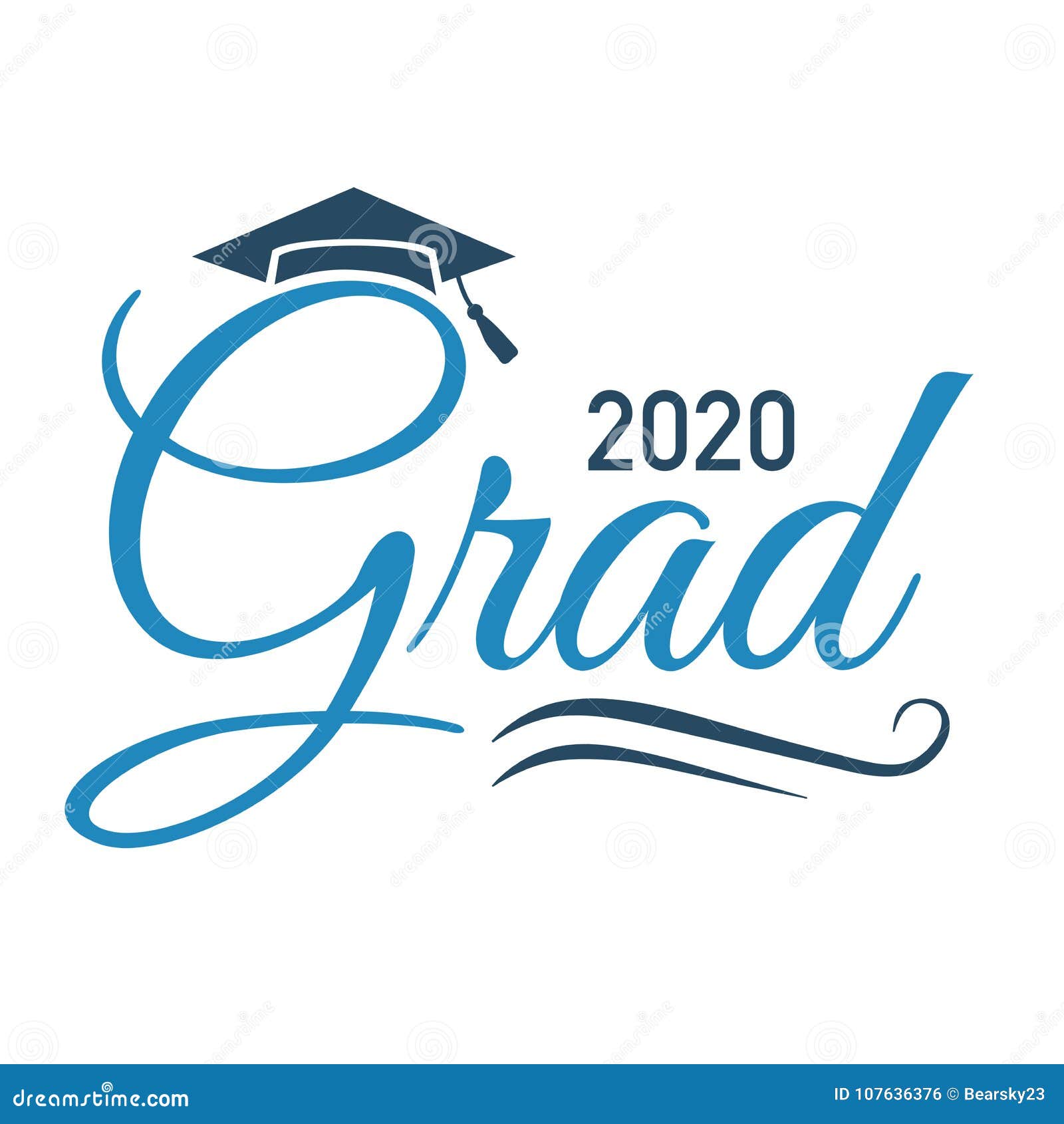 Class of 2020 Congratulations Graduate Typography with Cap and T Stock ...