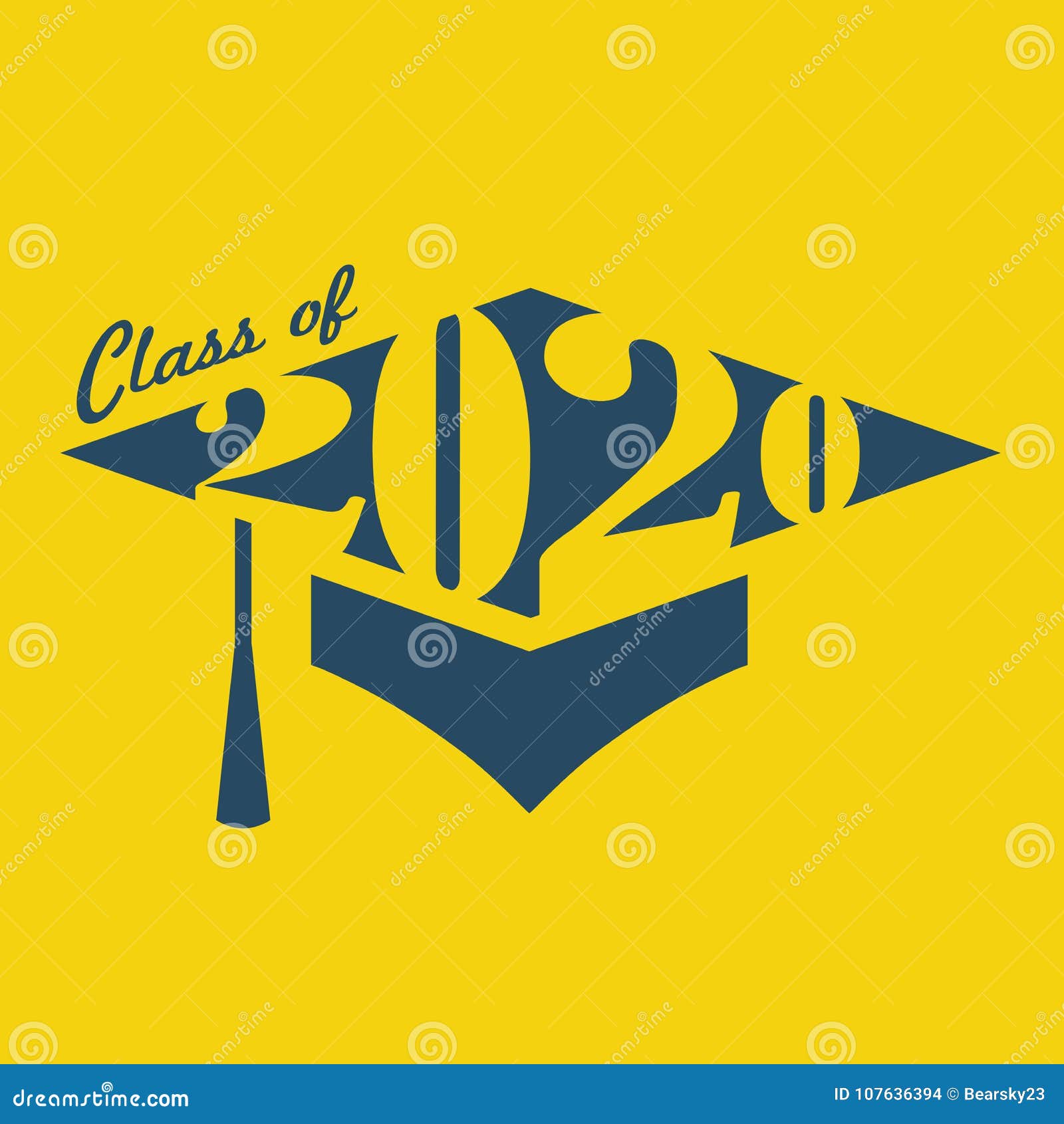 Class of 2020 Congratulations Graduate Typography with Cap and T Stock ...