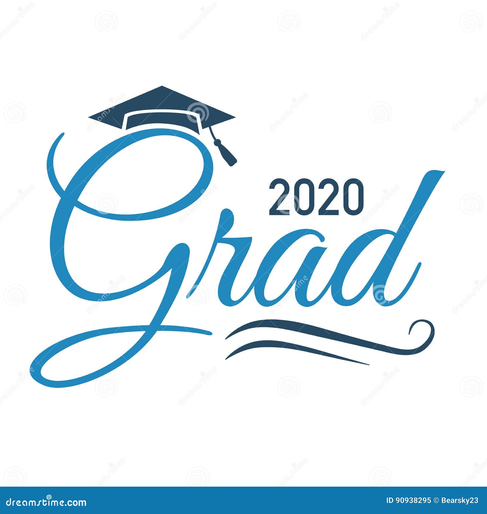 Class of 2020 Congratulations Graduate Typography with Cap and T Stock ...