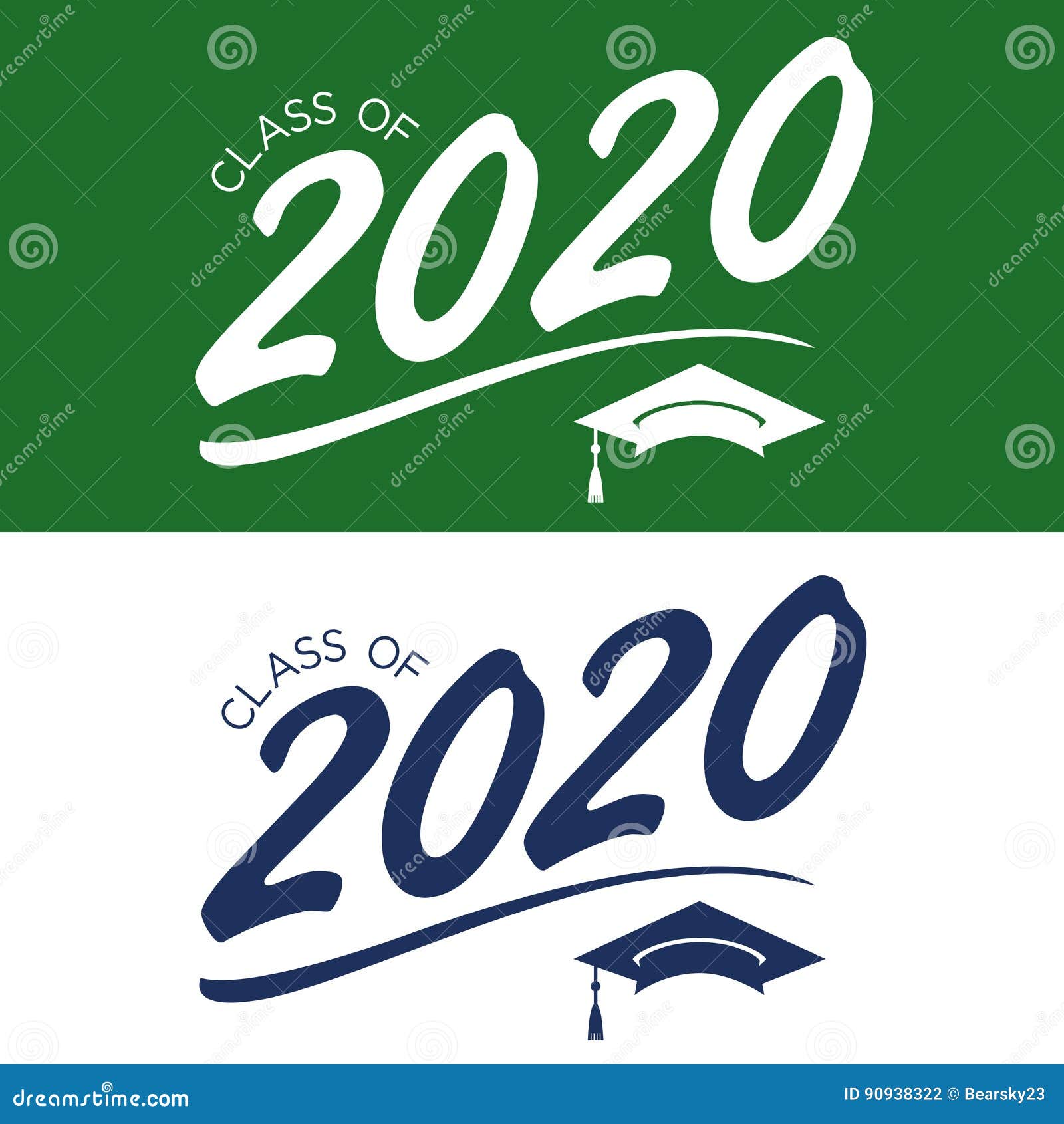 Class of 2020 Congratulations Graduate Typography with Cap and T Stock ...