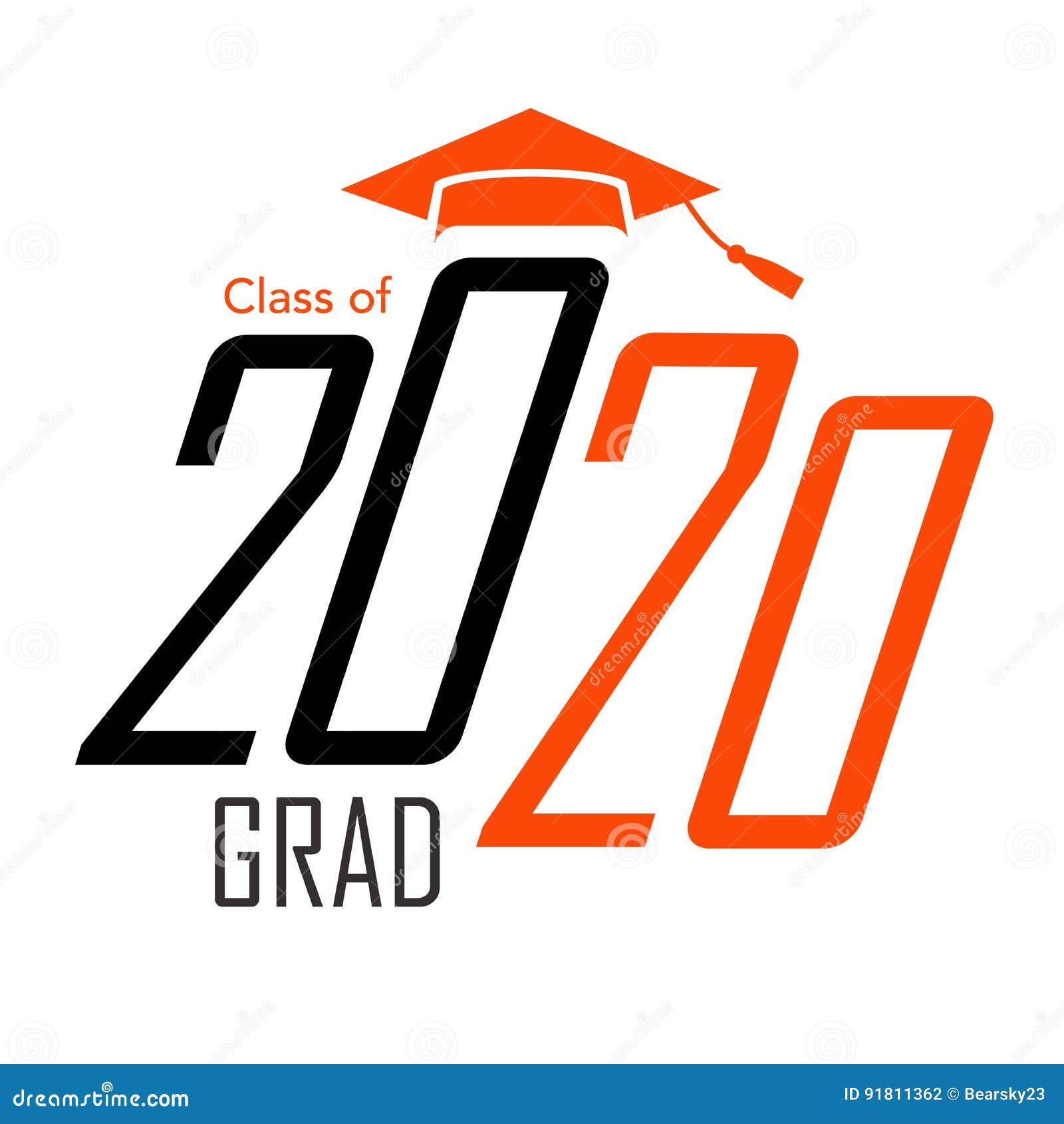Class of 2020 Congratulations Graduate Typography with Cap and T Stock ...
