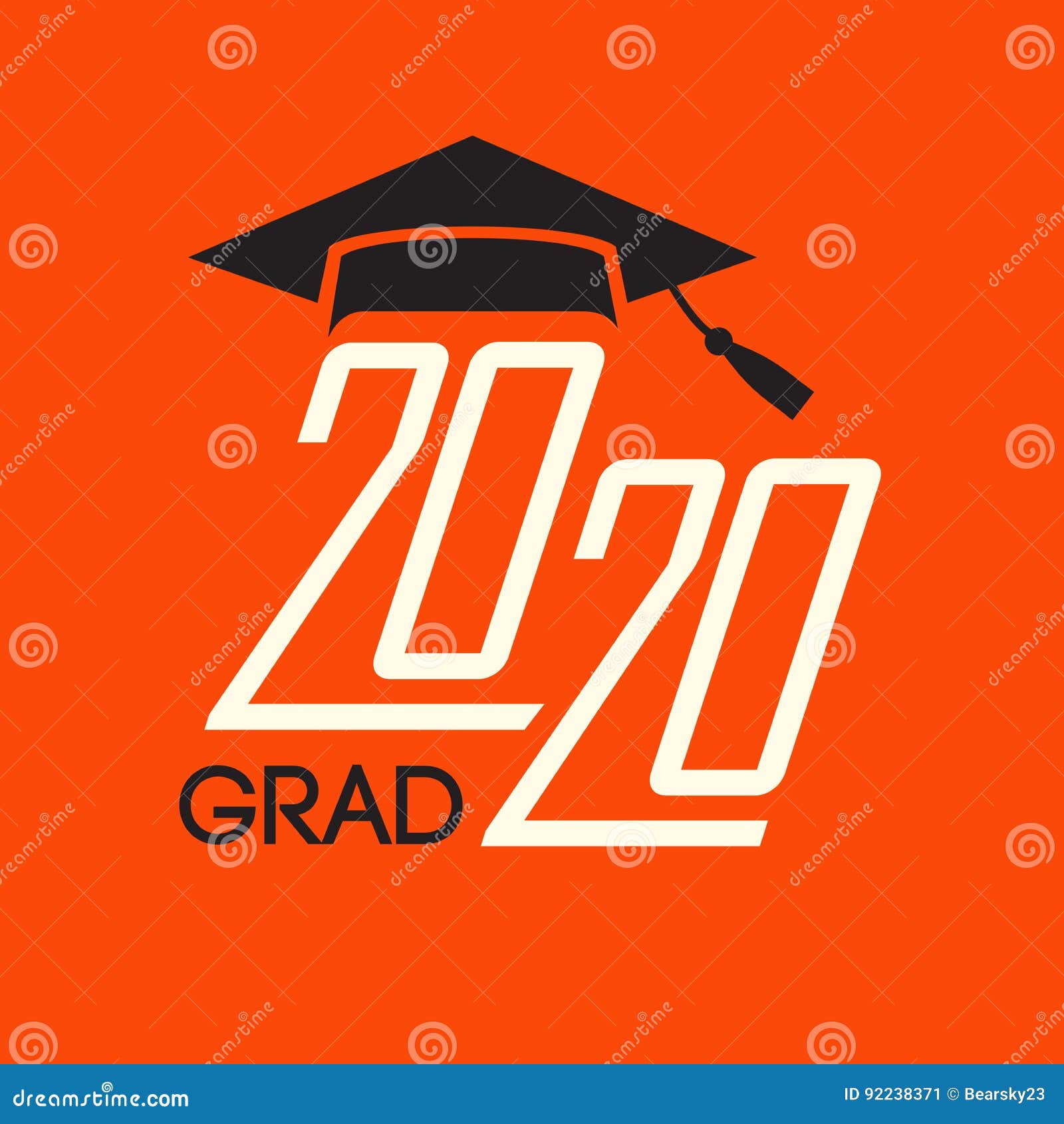 Class of 2020 Congratulations Graduate Typography with Cap and T Stock ...