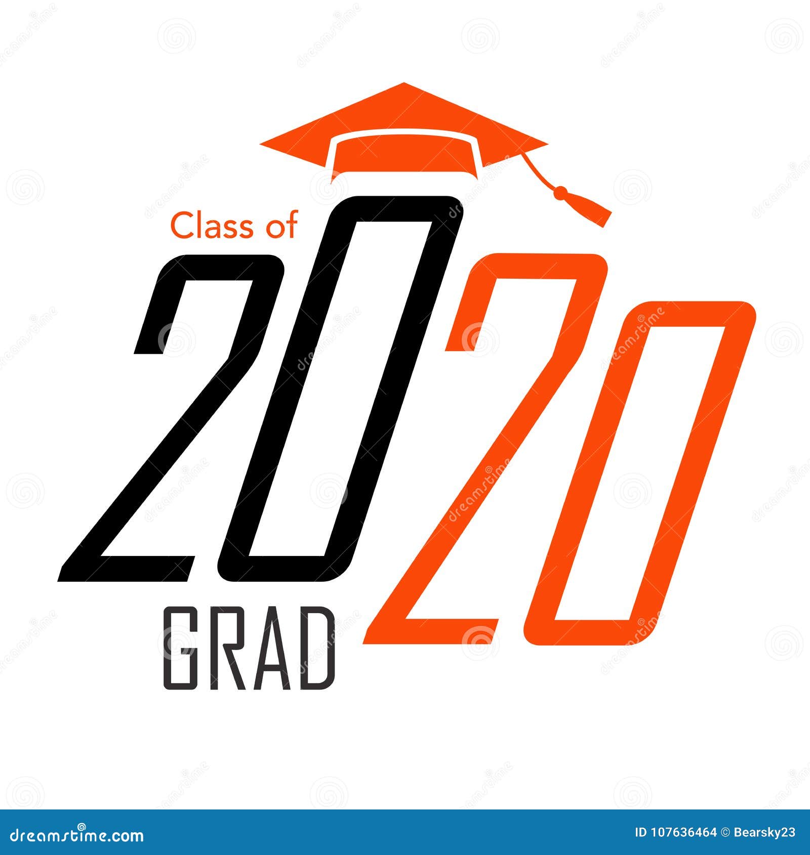 Class of 2020 Congratulations Graduate Typography with Cap and T Stock ...