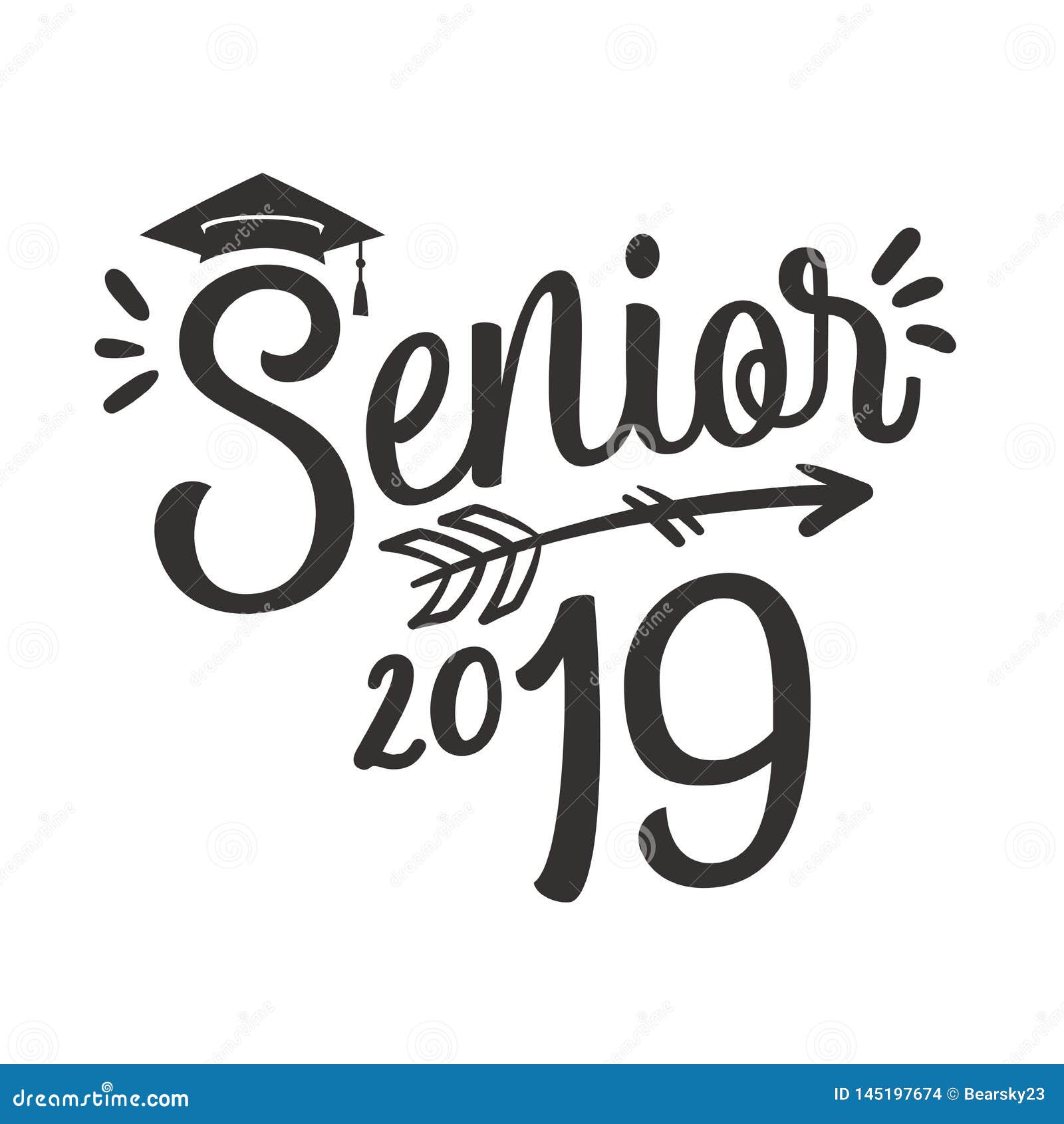 Class of 2019 Congratulations Graduate Typography and Cap Stock Vector ...