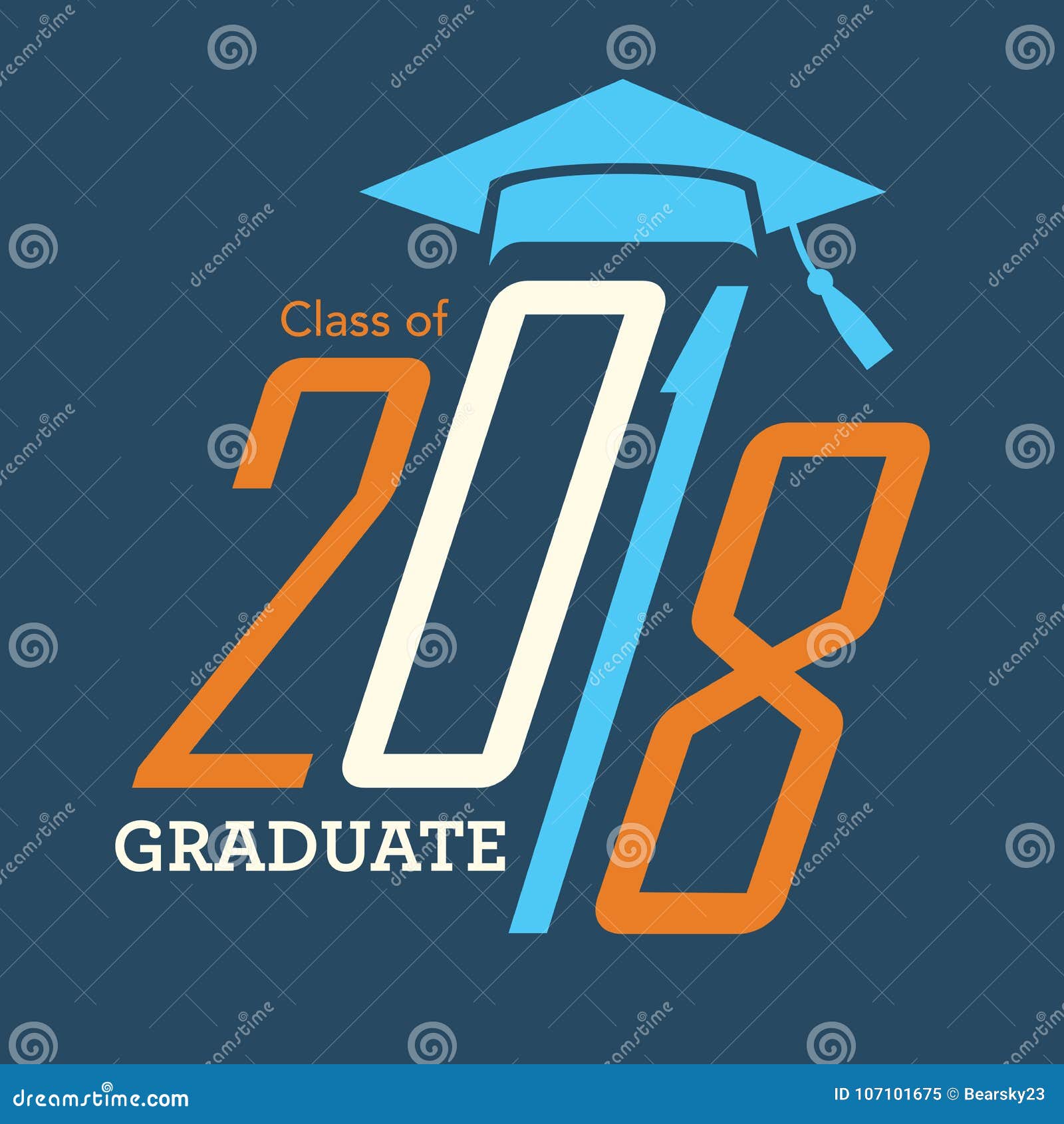 Class of 2018 Congratulations Graduate Typography Stock Vector ...
